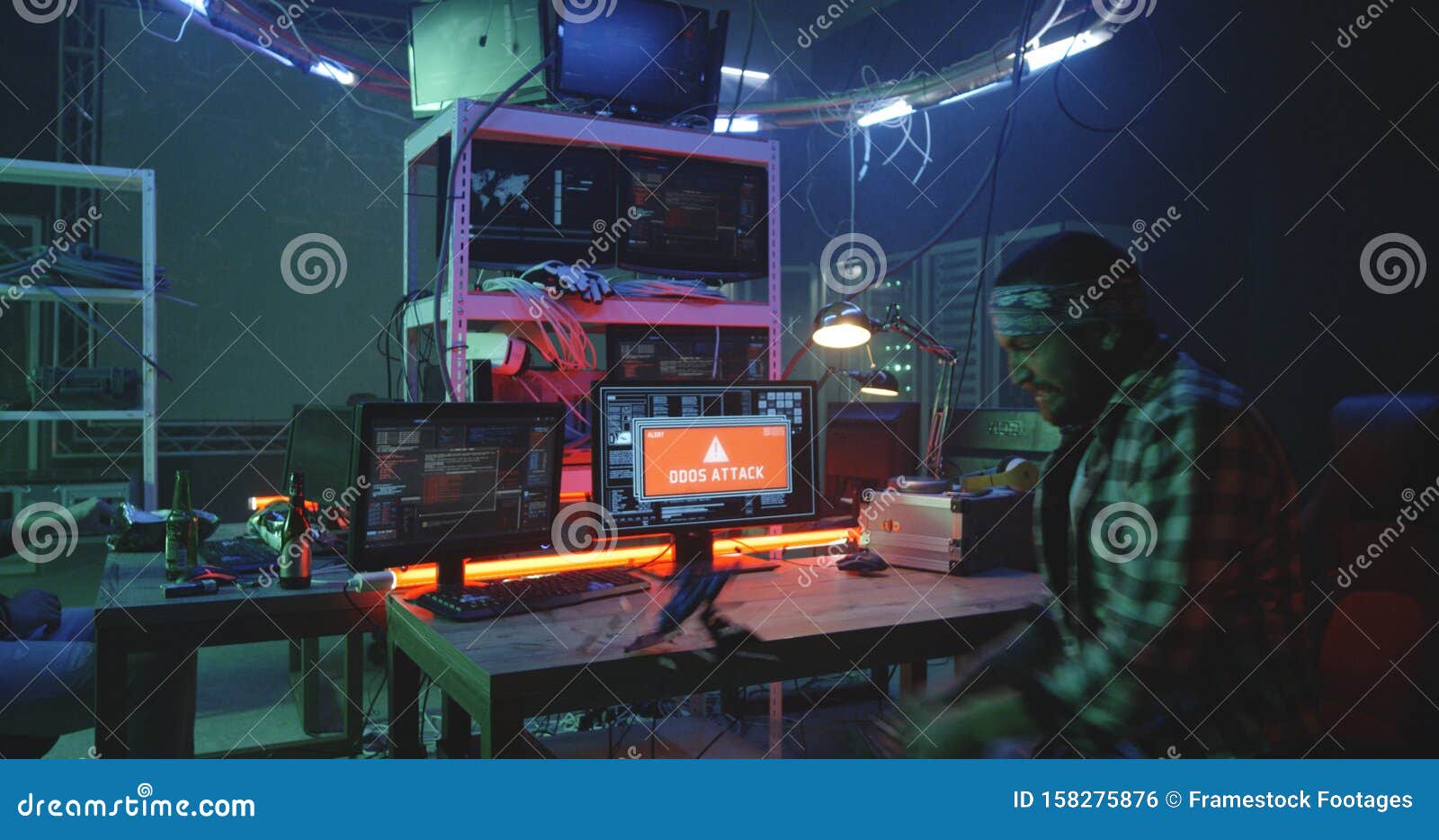Hacker Destroying Keyboard in His Anger Stock Photo - Image of digital ...