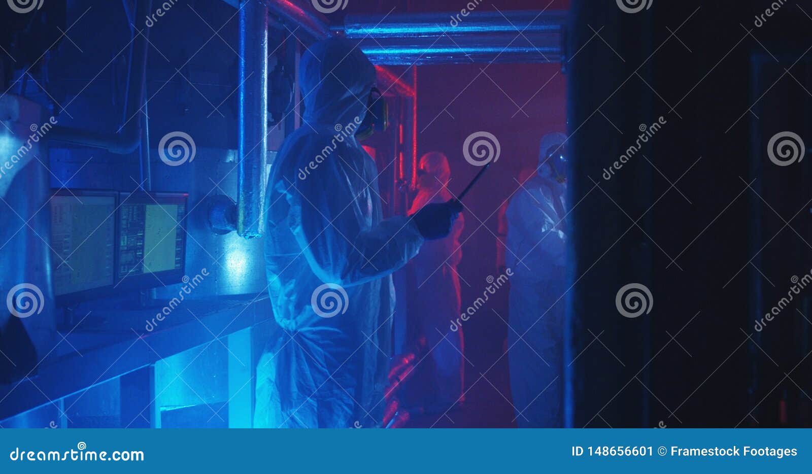 Scientists and Robot Conducting Maintenance Work Stock Image - Image of ...
