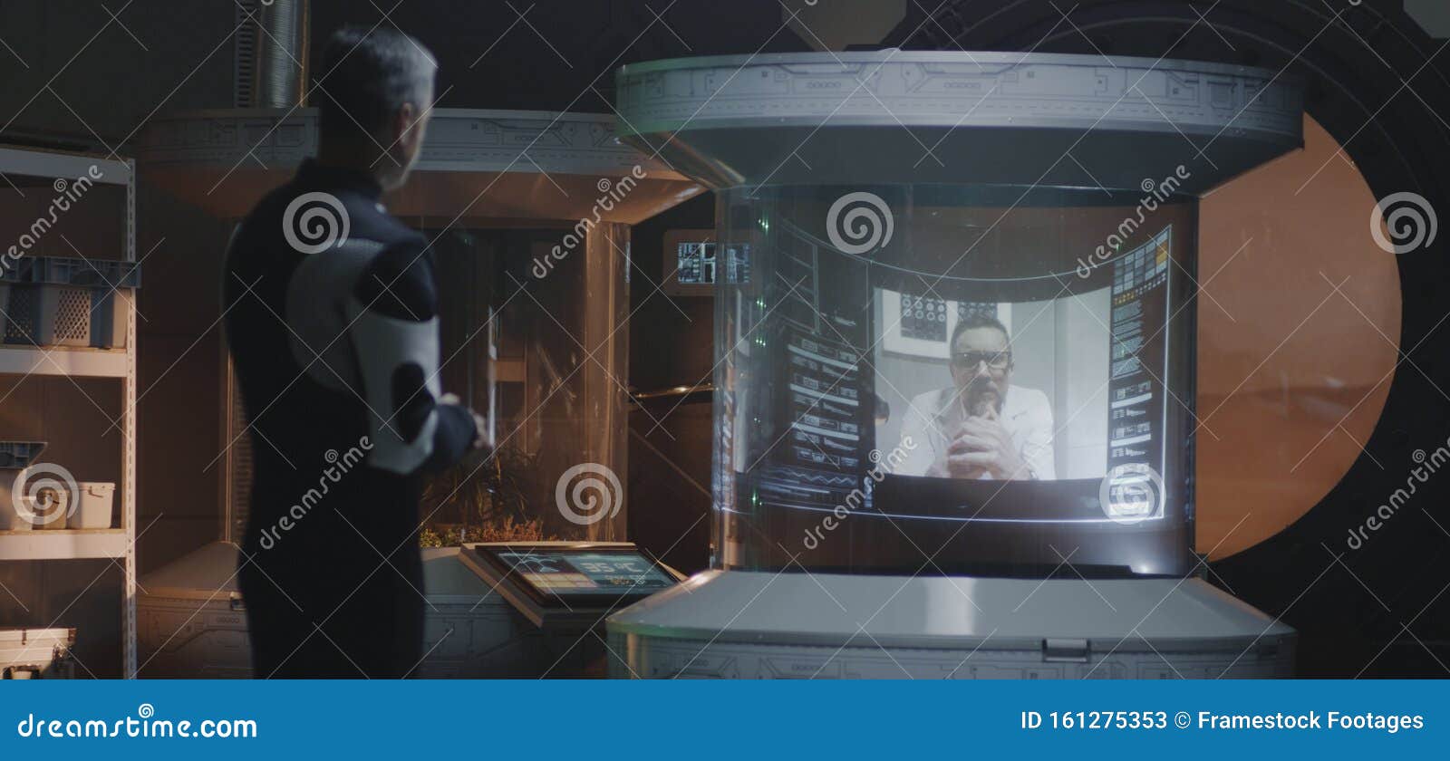 Astronaut Having Video Call Stock Image - Image of inside, connection ...