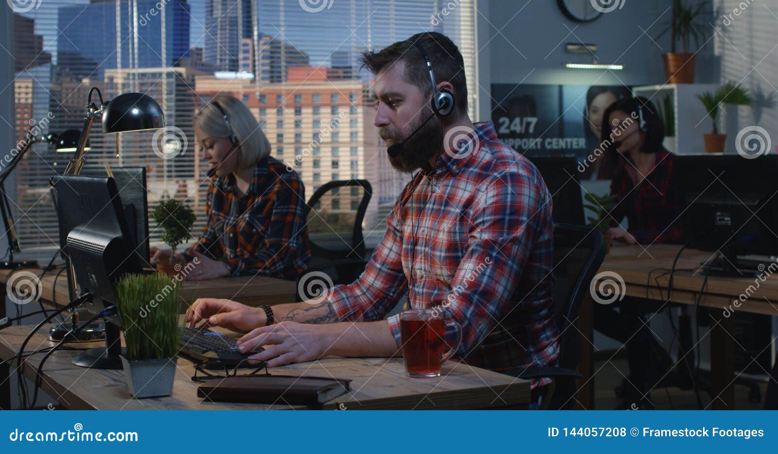 Man Shouting at a Call Center Stock Photo - Image of shouting, adult ...