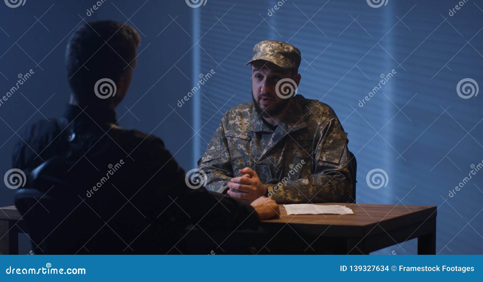 Policeman Interrogating a Soldier Stock Photo - Image of policeman ...