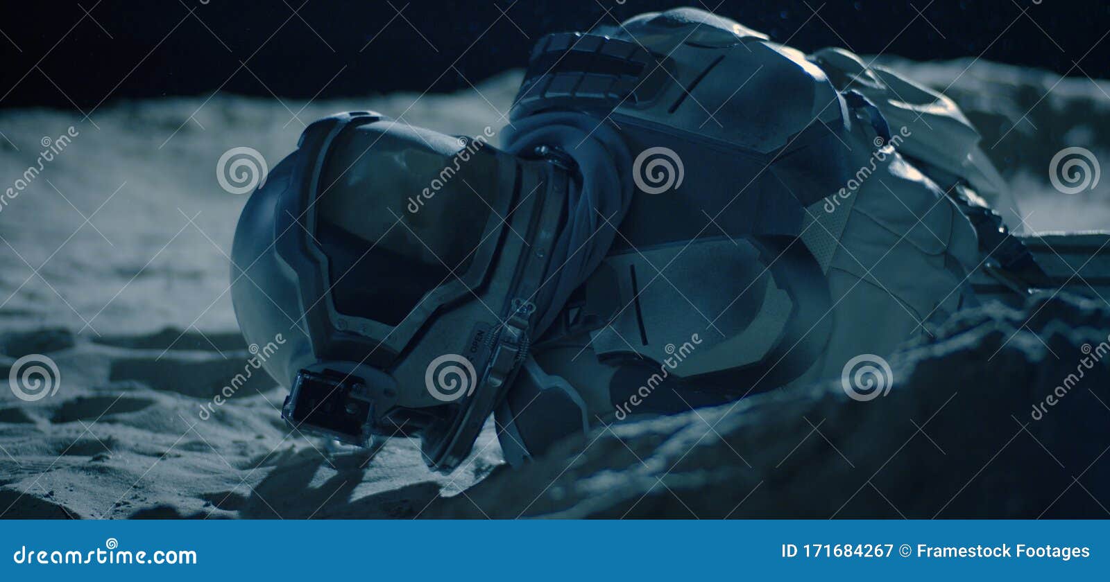 Remains of a Dead Astronaut Lying on a Planet Stock Image - Image of ...
