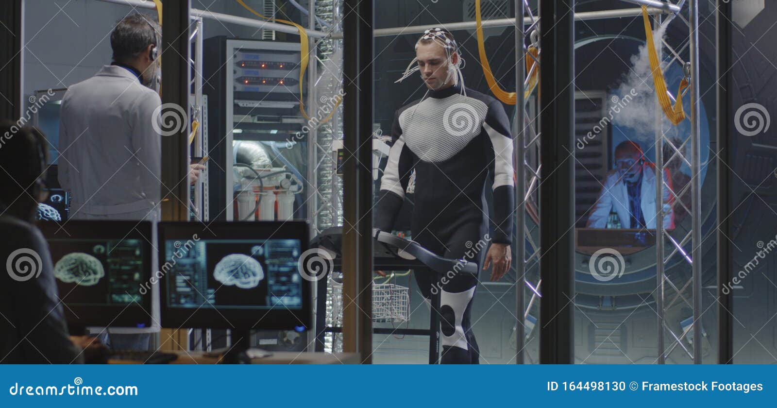 Scientists Measuring Astronauts Brain Activity Stock Photo - Image of ...