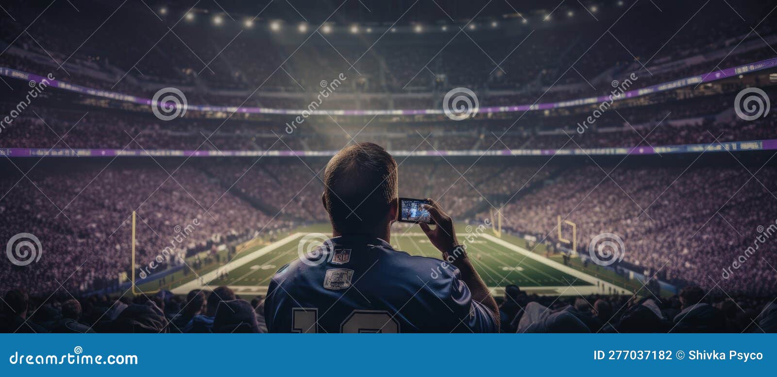 Medium Shot in Stadium Auditorium NFL Stadium Generative AI Stock ...
