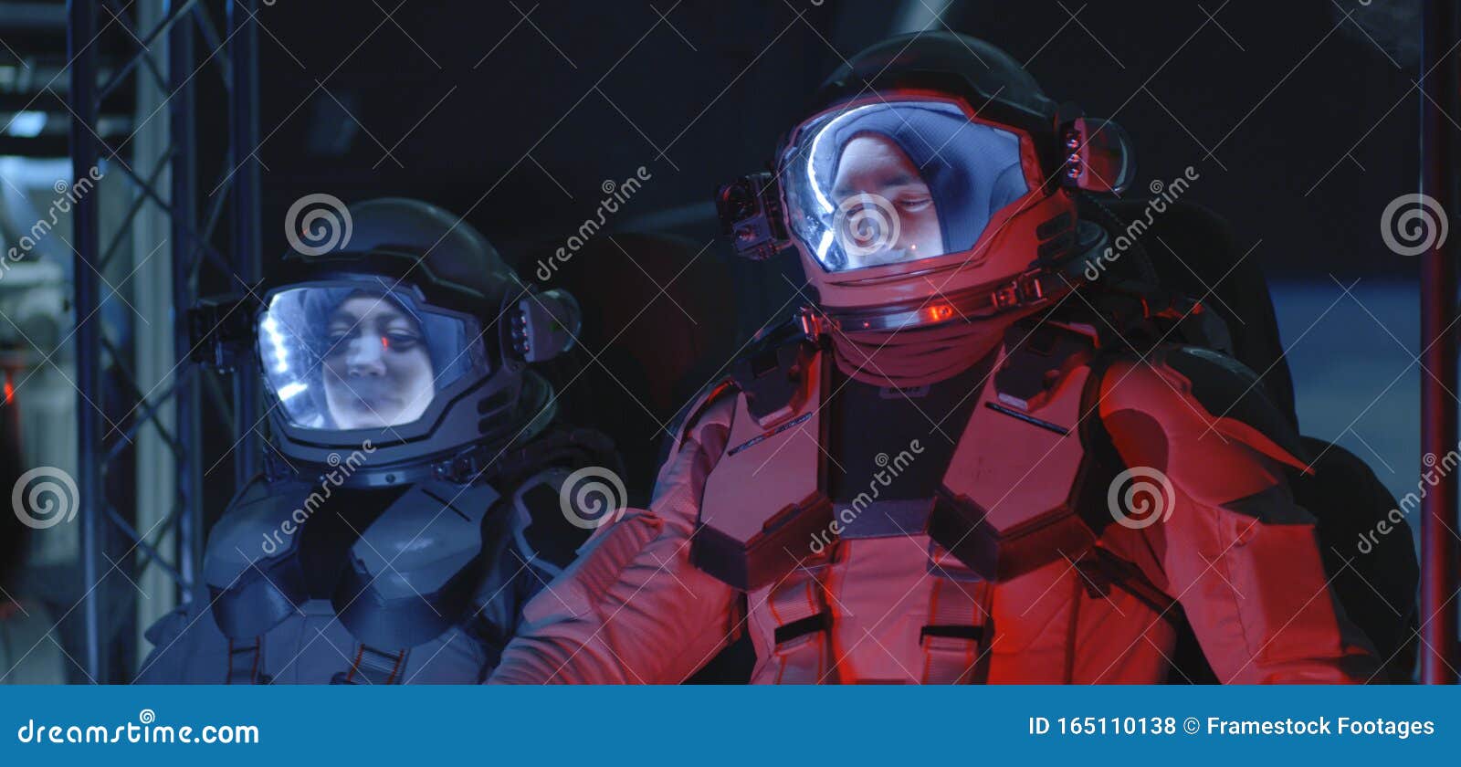 Astronaut Sitting in Accelerating Spaceship Stock Photo - Image of ...
