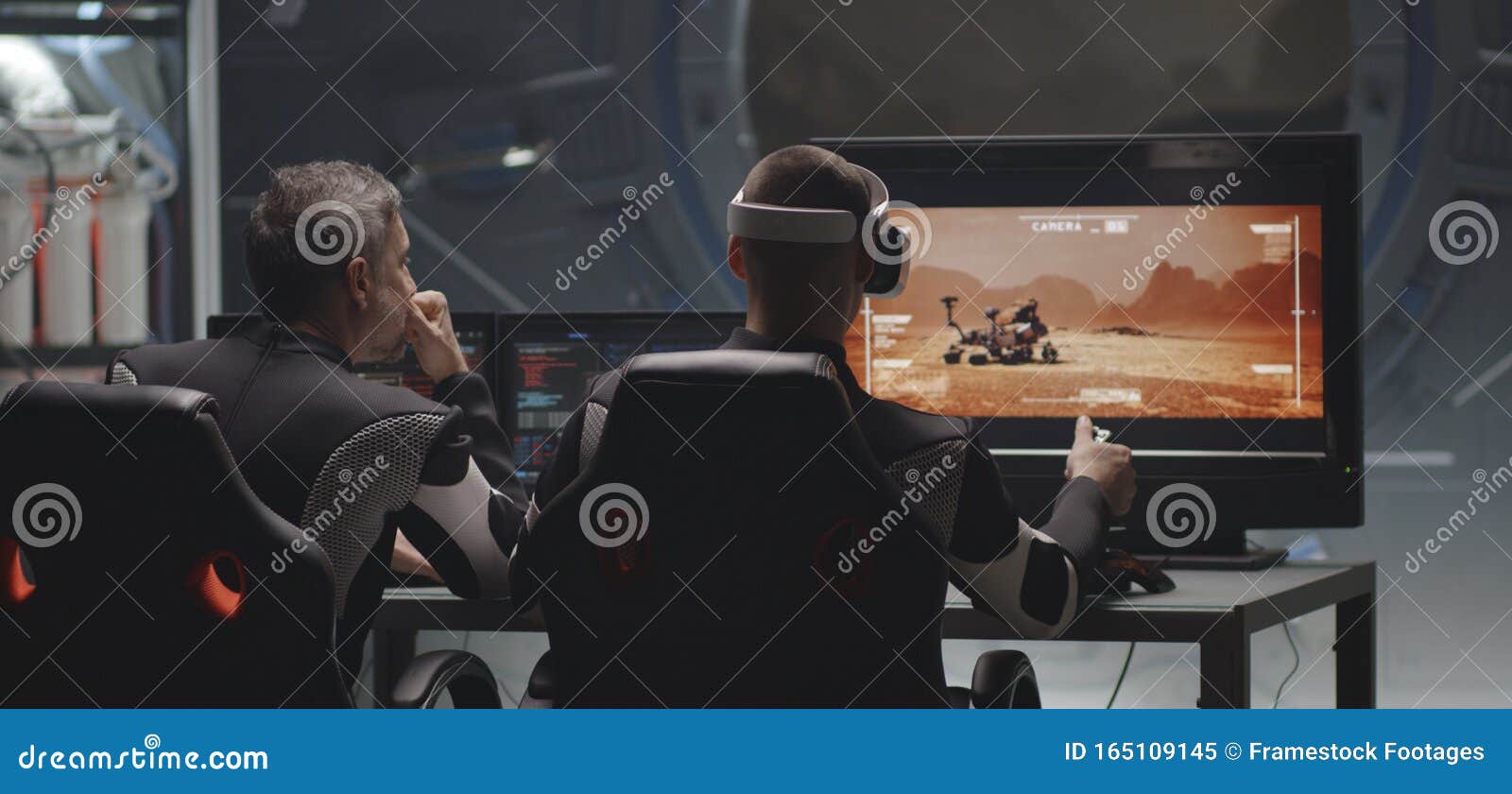 Man Controlling Mars Rover with Remote Controller Stock Image - Image ...