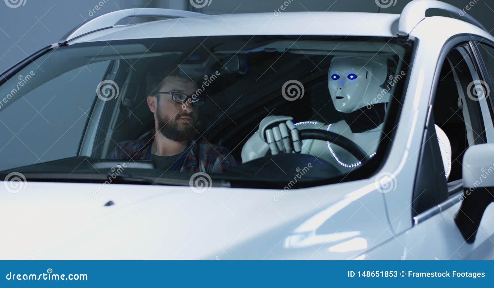 Engineer Testing Car Driving Robot Stock Image - Image of testing ...