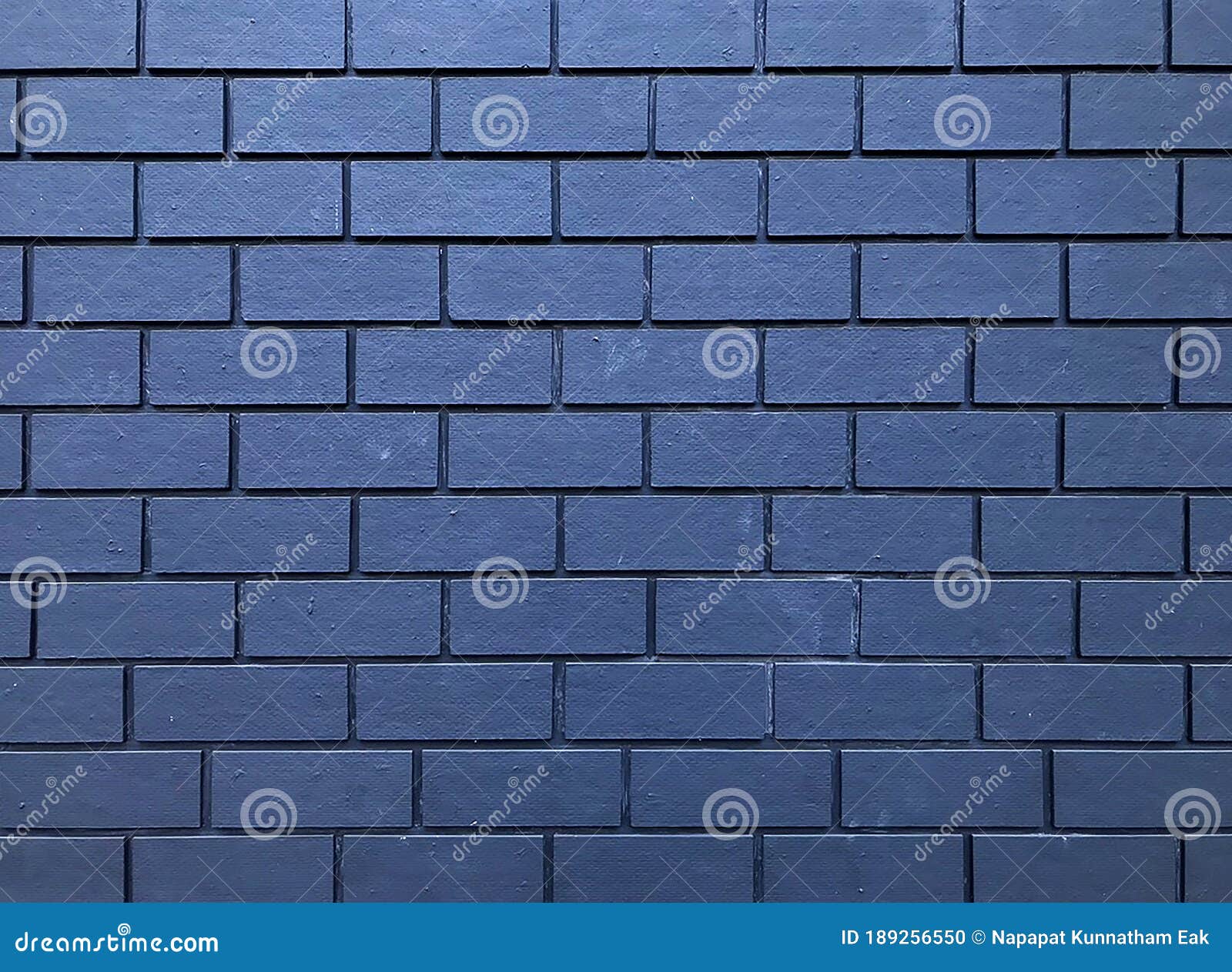 Medium Size Clay Brick Wall Pattern with Blue Color Stock Photo - Image ...