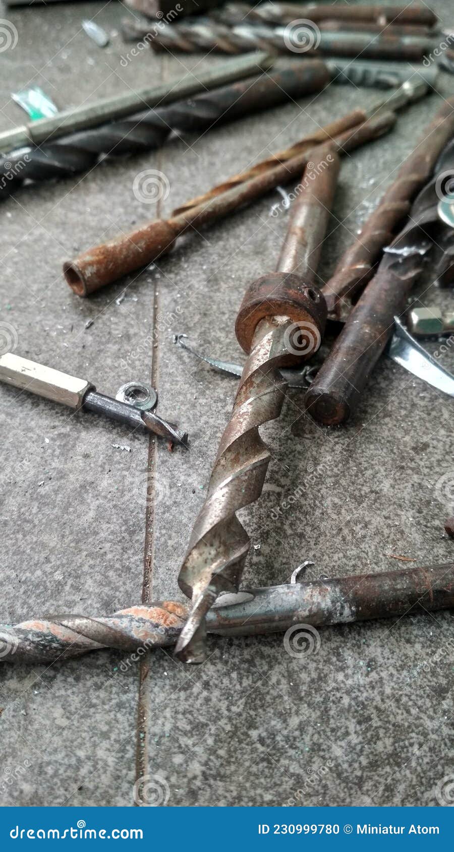 Medium Size Rusty Silver Drill Bit Stock Photo - Image of rusty, metal ...