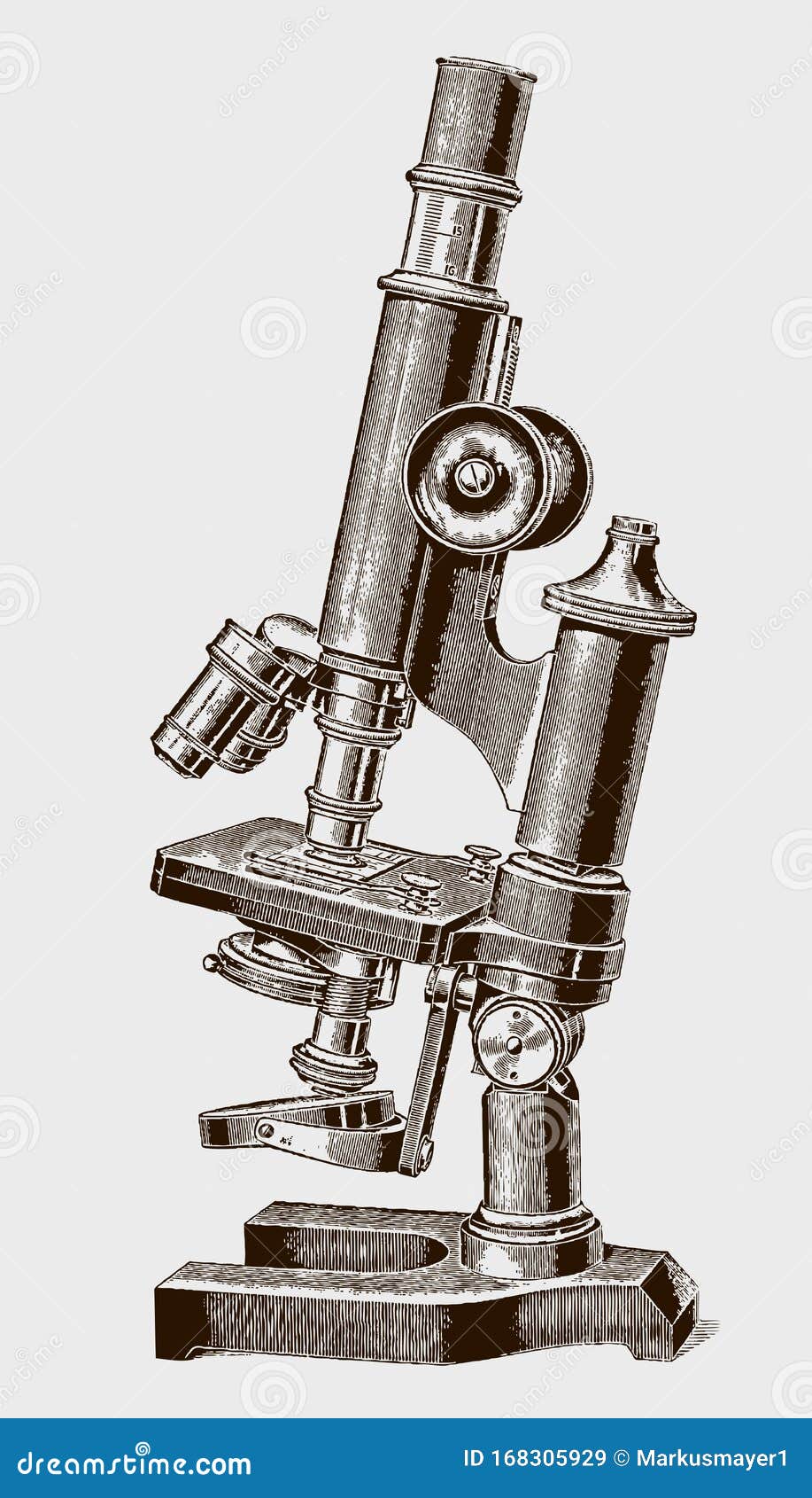 Medium Sized Inclinable Optical Microscope with a Square Stage Stock ...