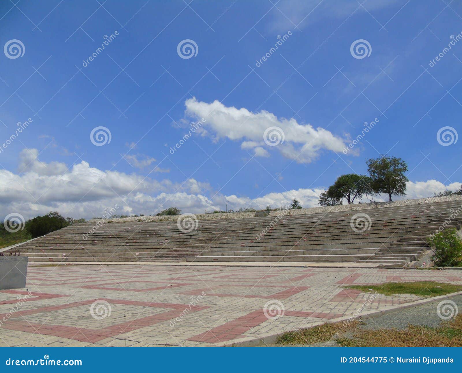 The Medium-sized Open Stadium Stock Image - Image of tree, stadium ...