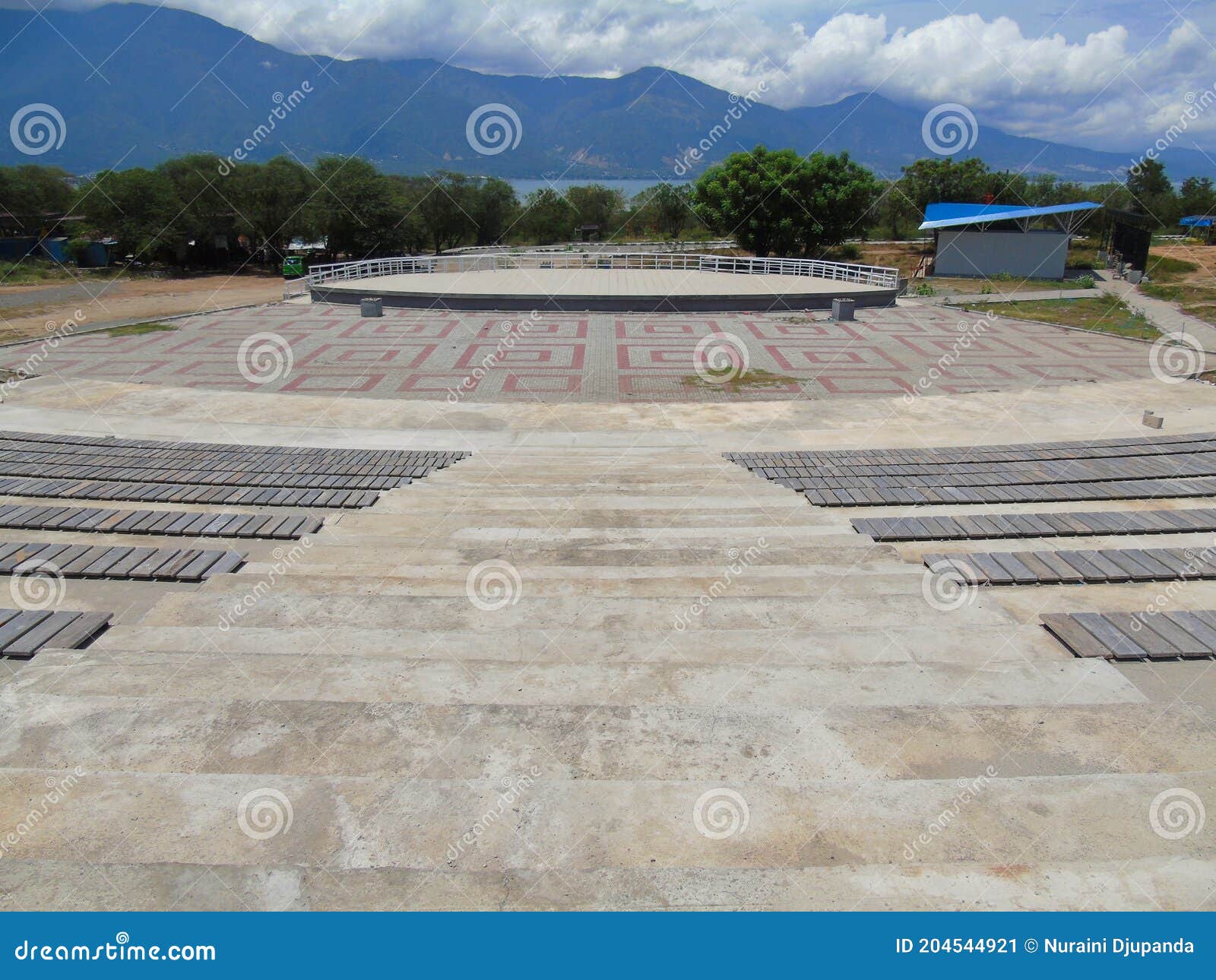 The Medium-sized Open Stadium - Taking Photos Towards the Sea Editorial ...