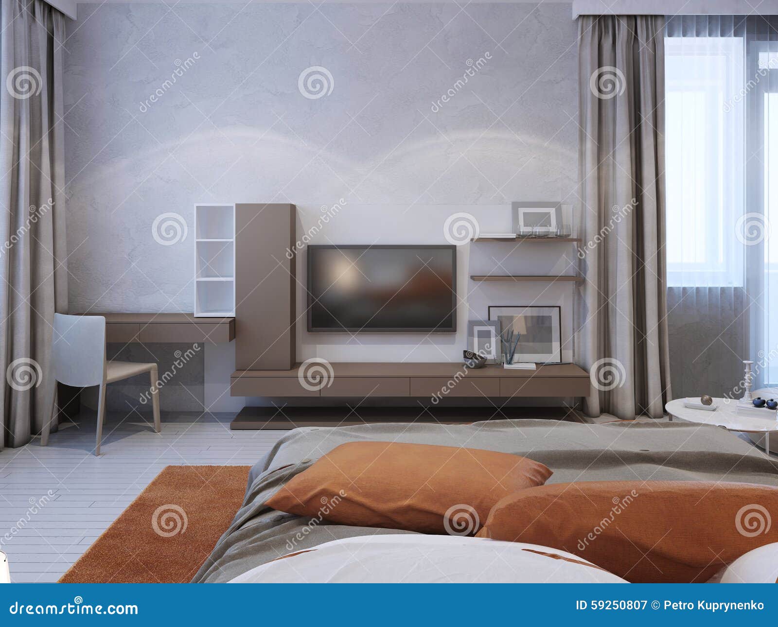 Medium Taupe Color Wall System Stock Illustration - Illustration of ...