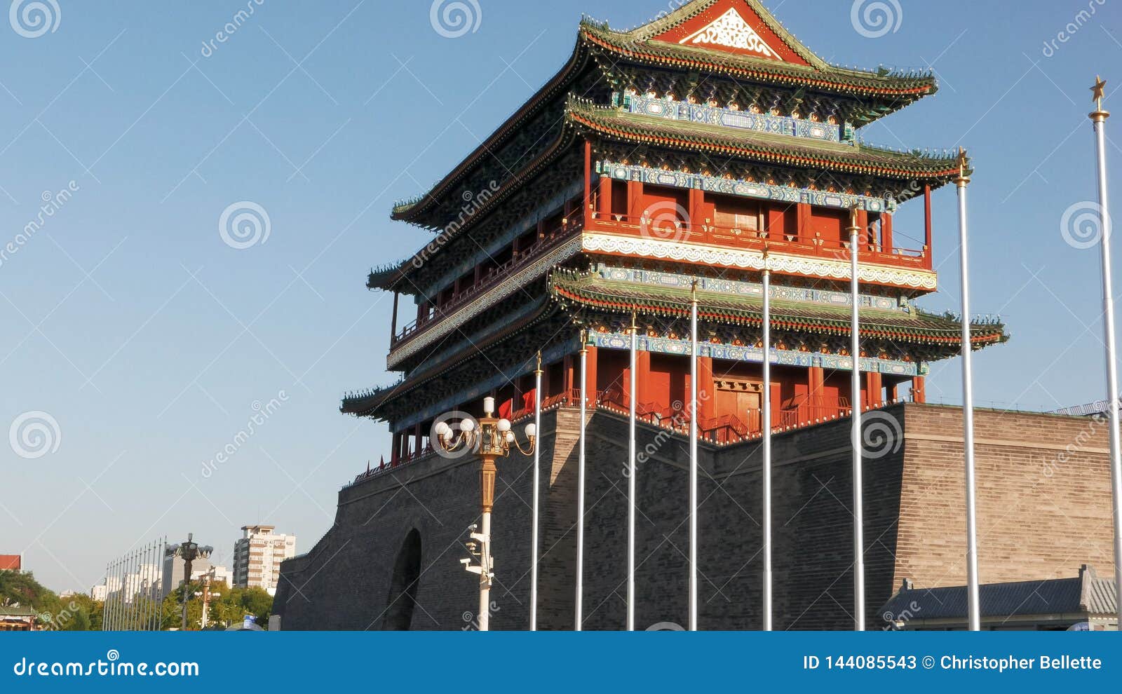 Medium View of the Qianmen Gate in Beijing Editorial Stock Photo ...