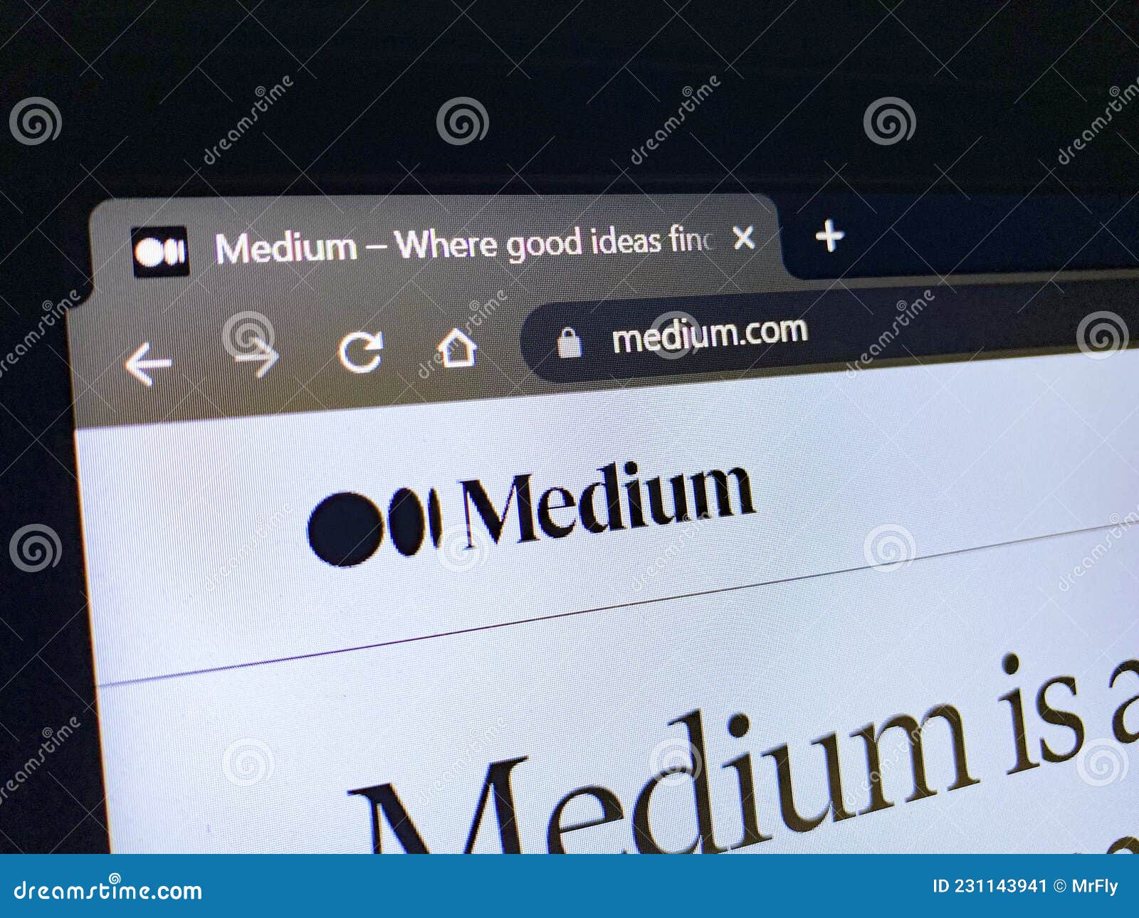 Medium Web Page, Visual Media Site Editorial Photo - Image of macro ...