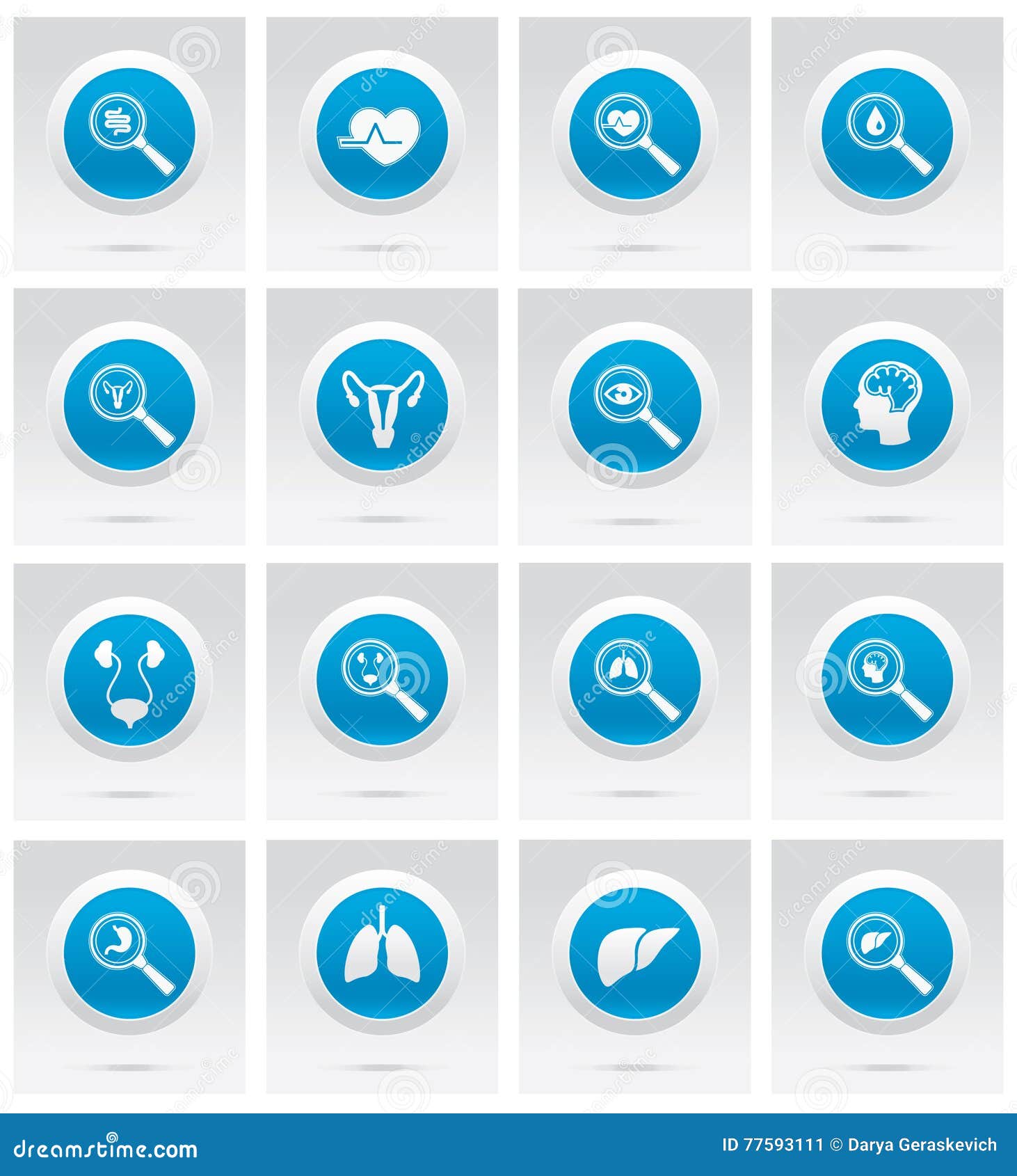 Medizinische Ikonen vektor abbildung. Illustration von blau - 77593111