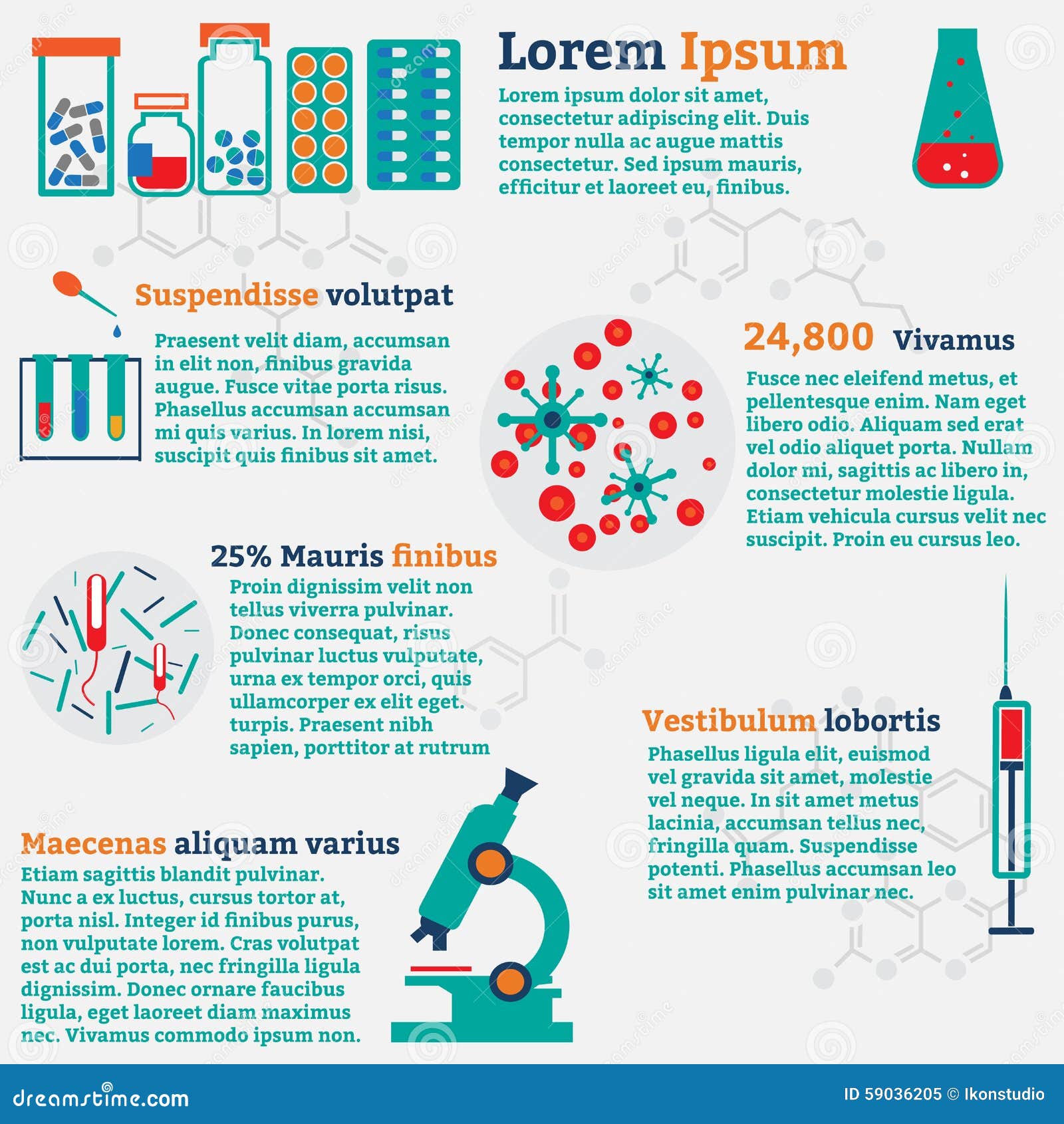 Medizinisches infographic vektor abbildung. Illustration von becher ...