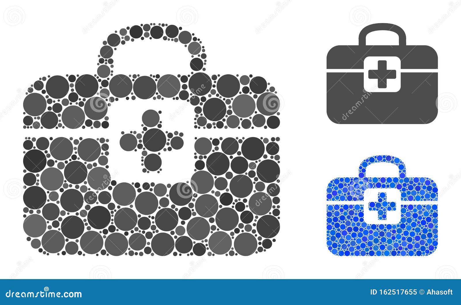 Medkit Composition Icon of Circle Dots Stock Vector - Illustration of ...
