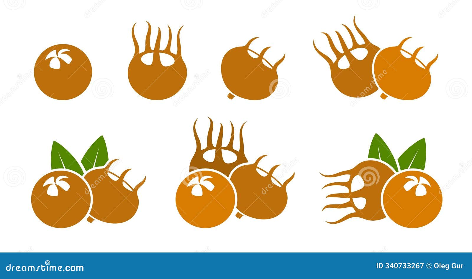 Medlar Tree Branch With Fruit In Realistic Style Art Royalty-Free Stock ...