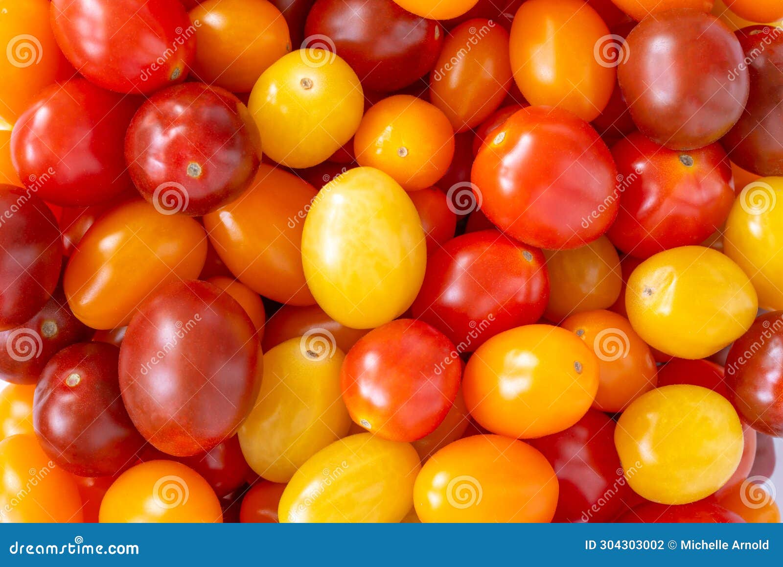 Medley of Grape Tomatoes Filling the Frame Stock Photo - Image of full ...