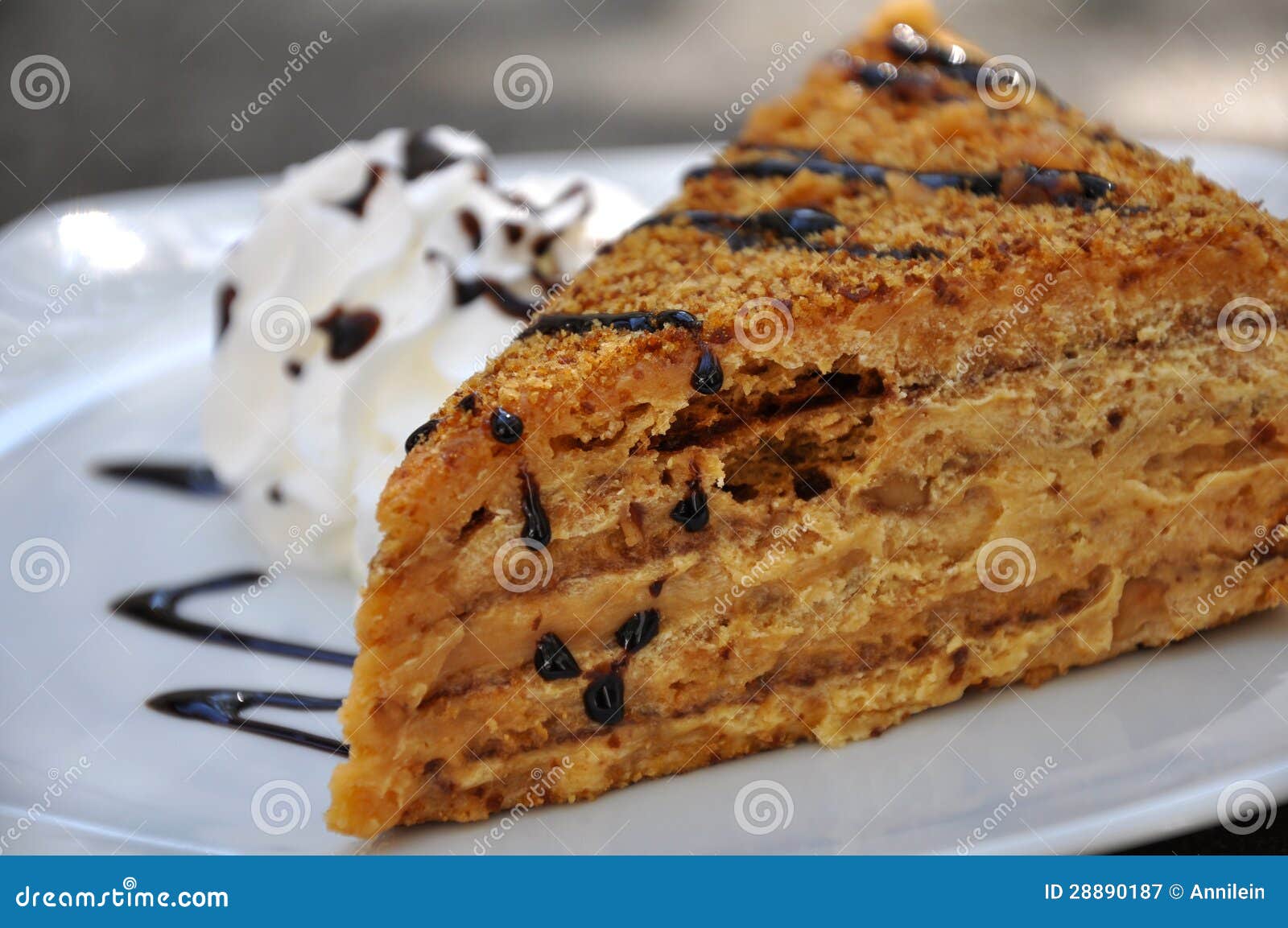 Medovnik, Traditional Honey Cake Stock Image - Image of dish, cream ...