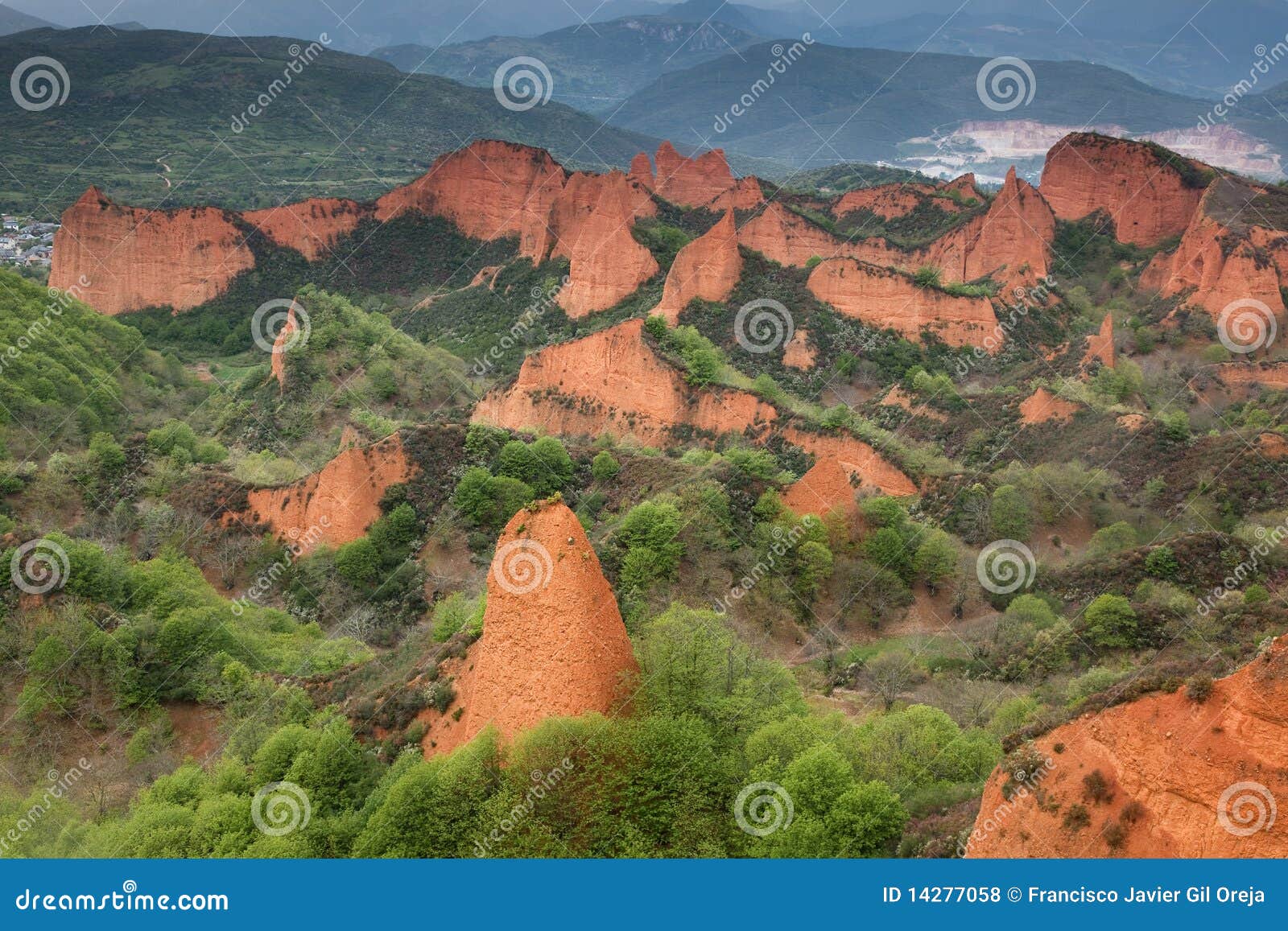 The medulas stock photo. Image of castilla, mountains - 14277058