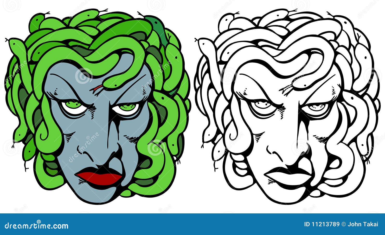 Medusa stock vector. Illustration of cartoon, medusa - 11213789