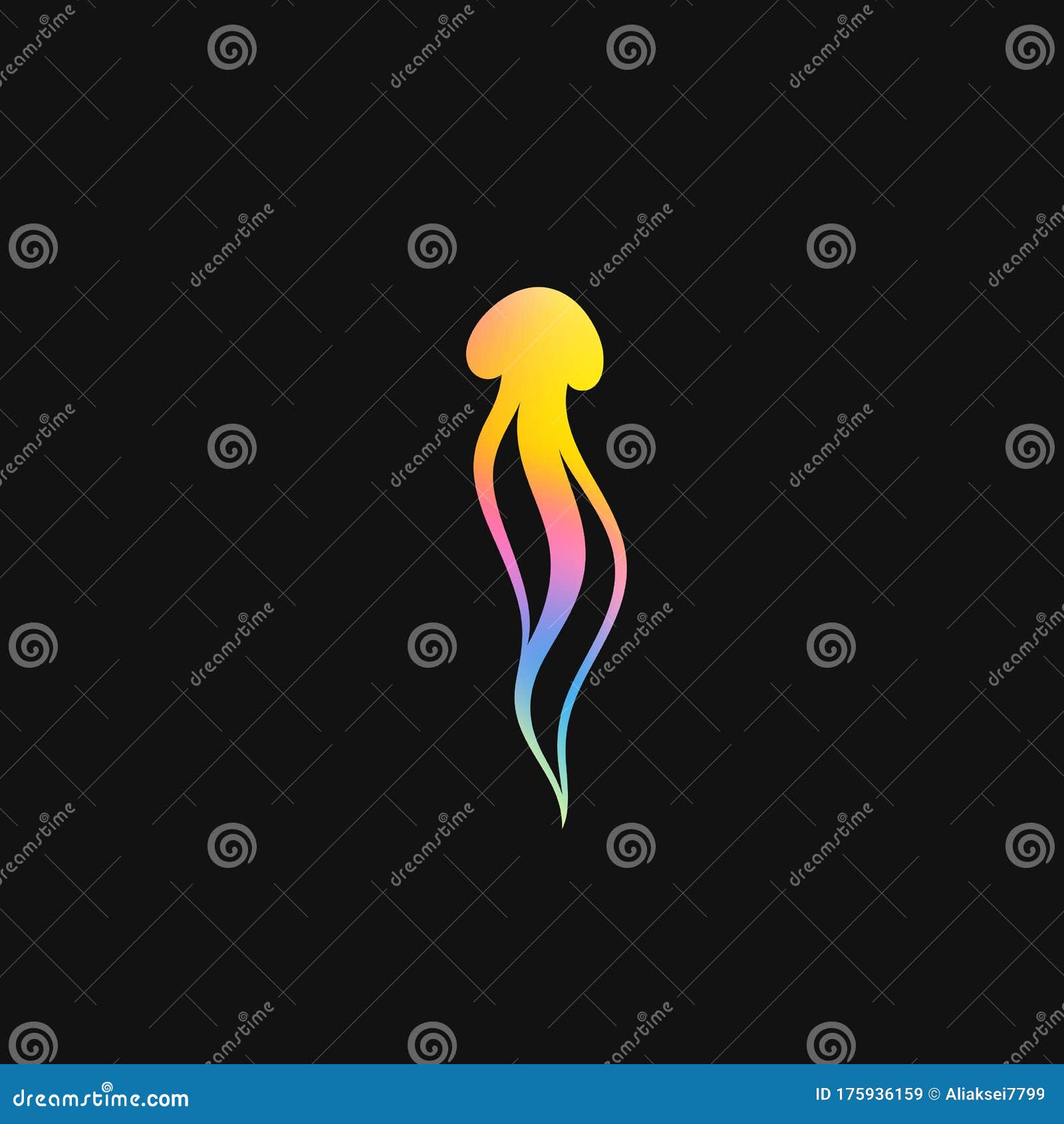 Medusa. color vibrante. ilustración del vector. Ilustración de colorido ...