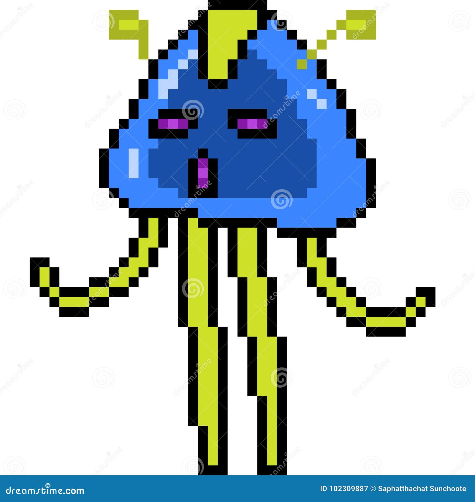 Medusa Do Monstro Da Arte Do Pixel Do Vetor Ilustração do Vetor ...