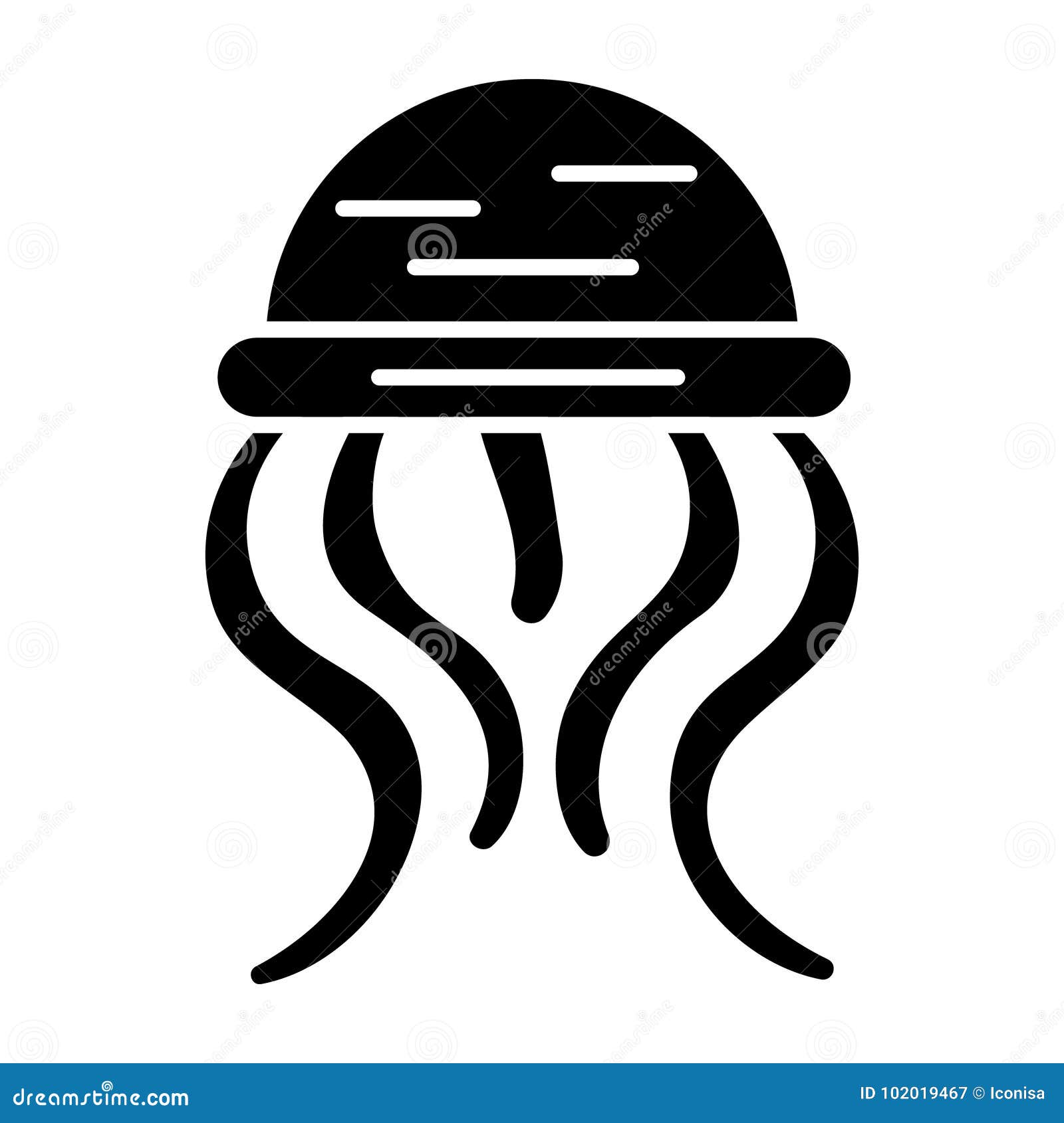 Medusa Icon Vector Sign And Symbol Isolated On White Background, Medusa ...