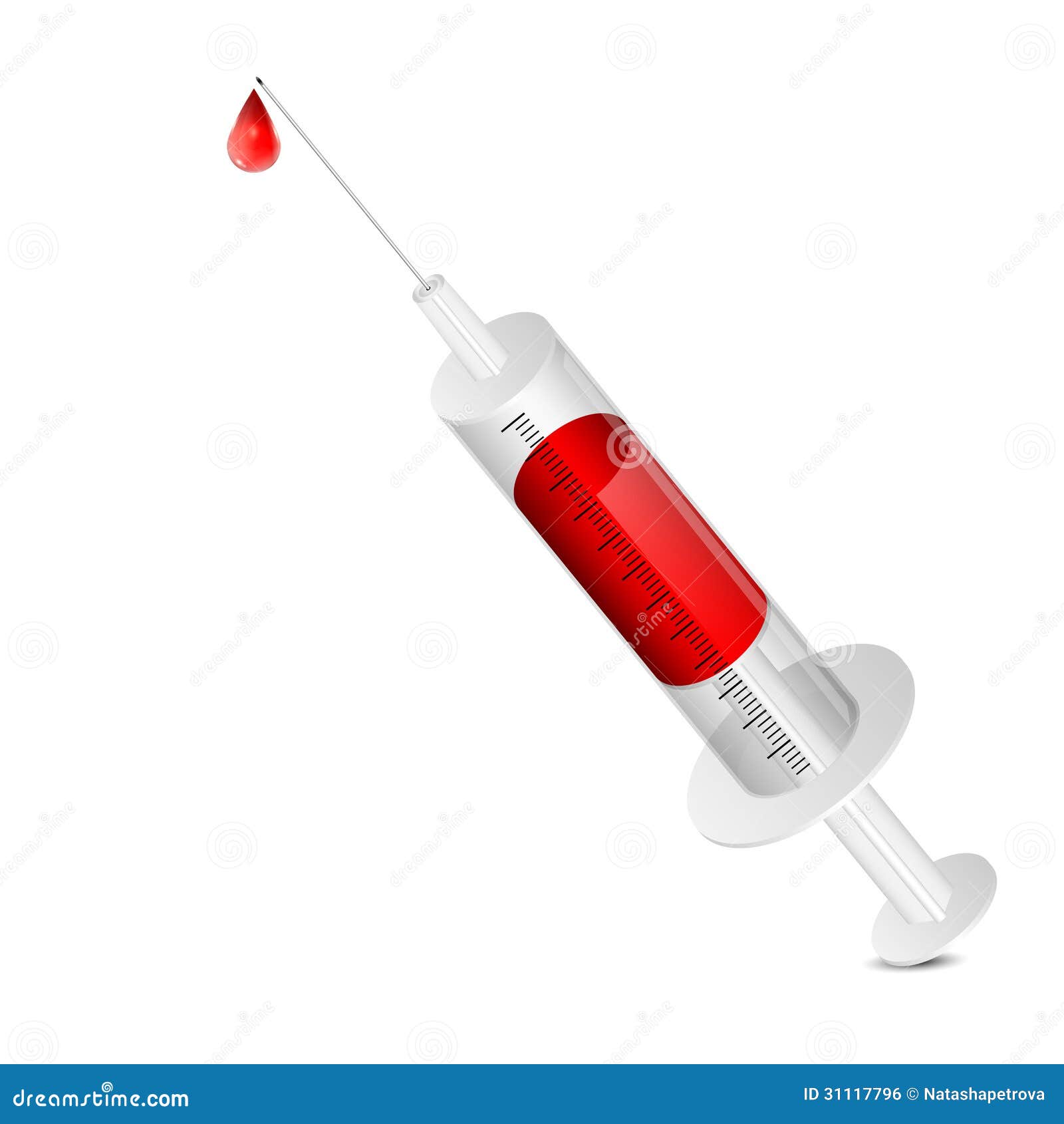 Medyczna Strzykawka I Kropla Krew Obraz Royalty Free - Obraz: 31117796
