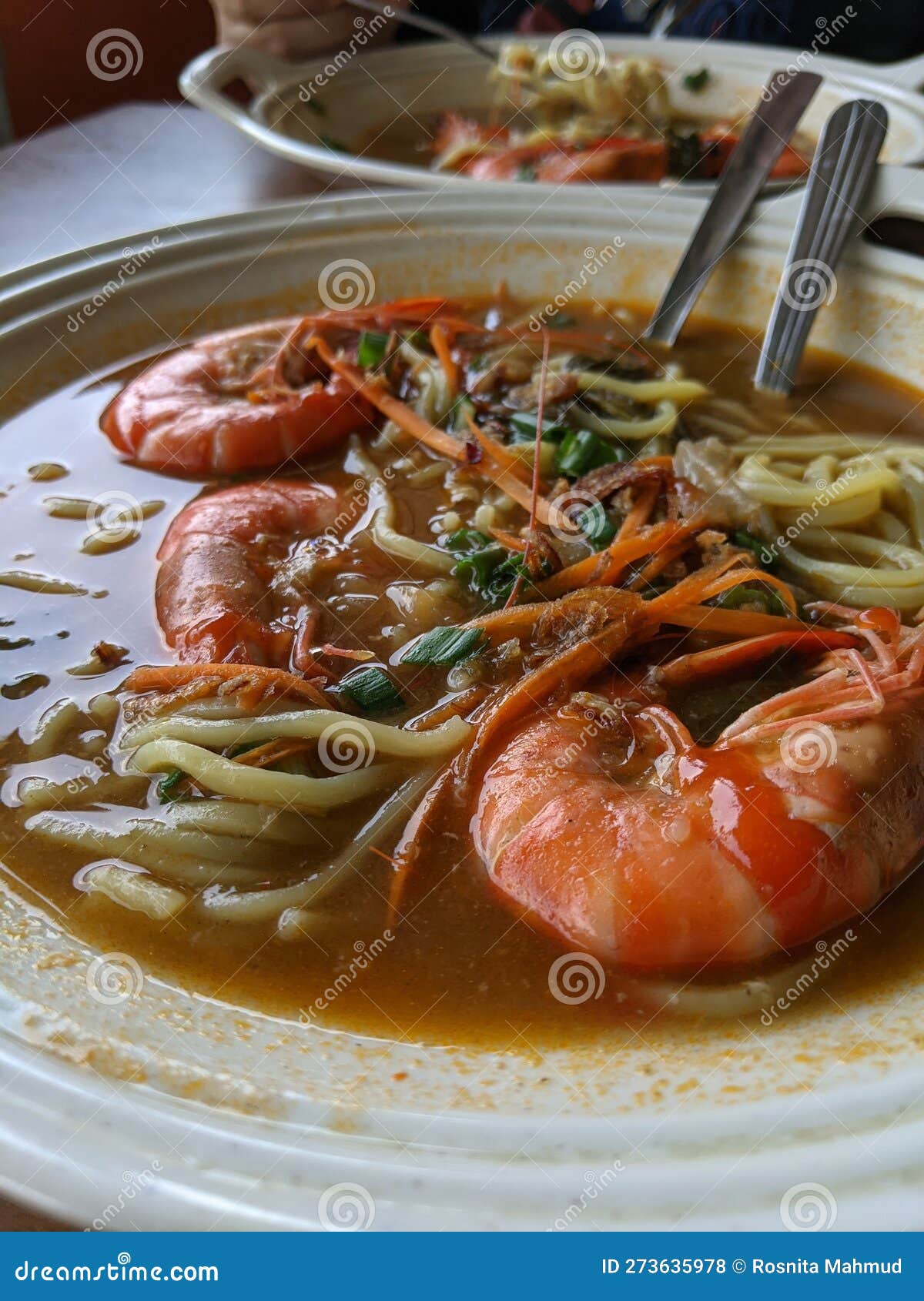 Mee Udang or Fresh Prawn Noodle Stock Photo - Image of fresh, udang ...