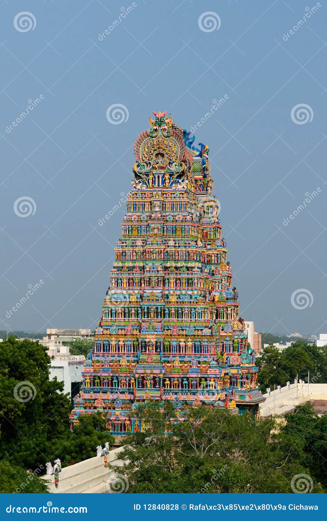 Meenakshi Sundareswarar Temple Stock Photo - Image of main, entrance ...