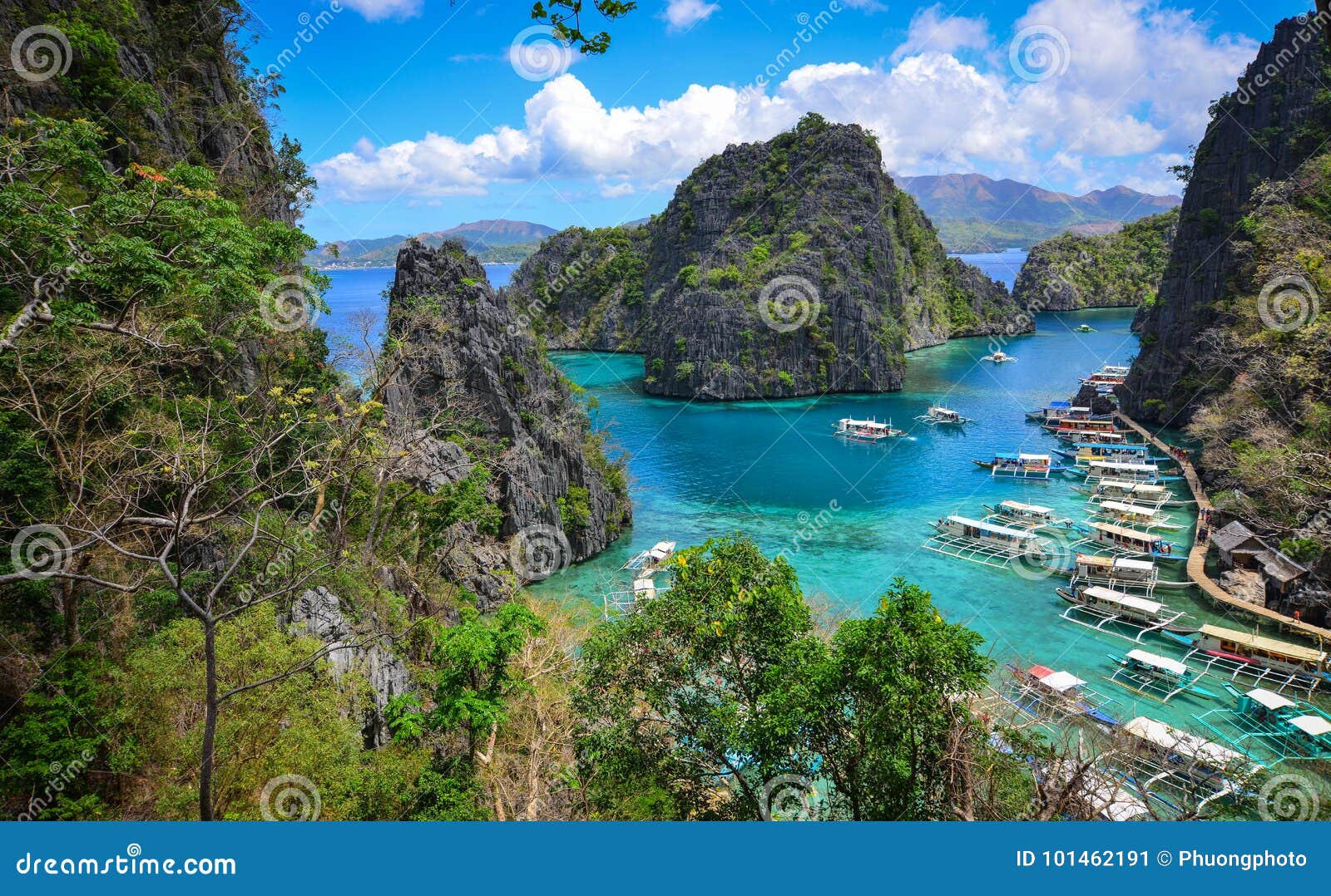 Meerblick Von Coron-Insel, Philippinen Stockbild - Bild von tageslicht ...