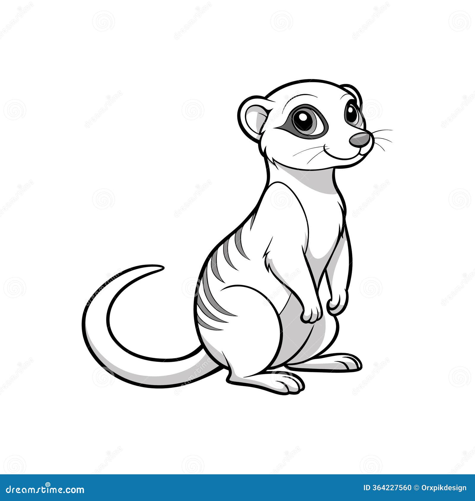 Meerkat Coloring Page For Kids Vector Illustration | CartoonDealer.com ...