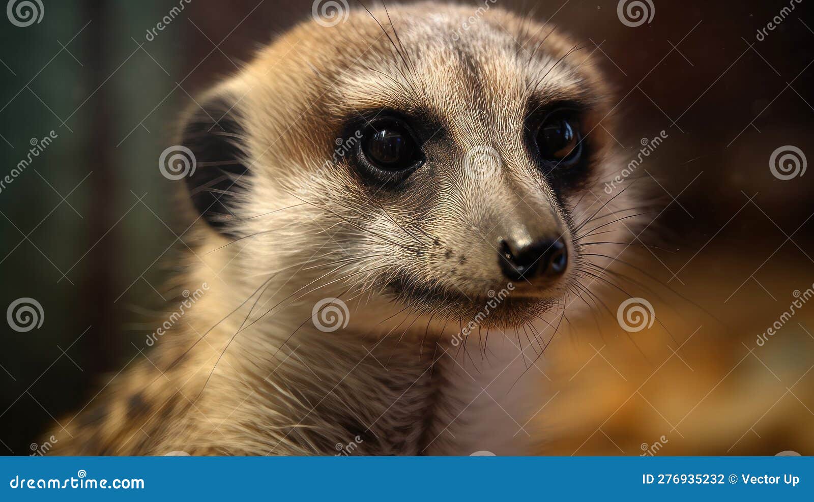 Meerkat Face Close-up with Blurred Background. Generative AI Stock ...