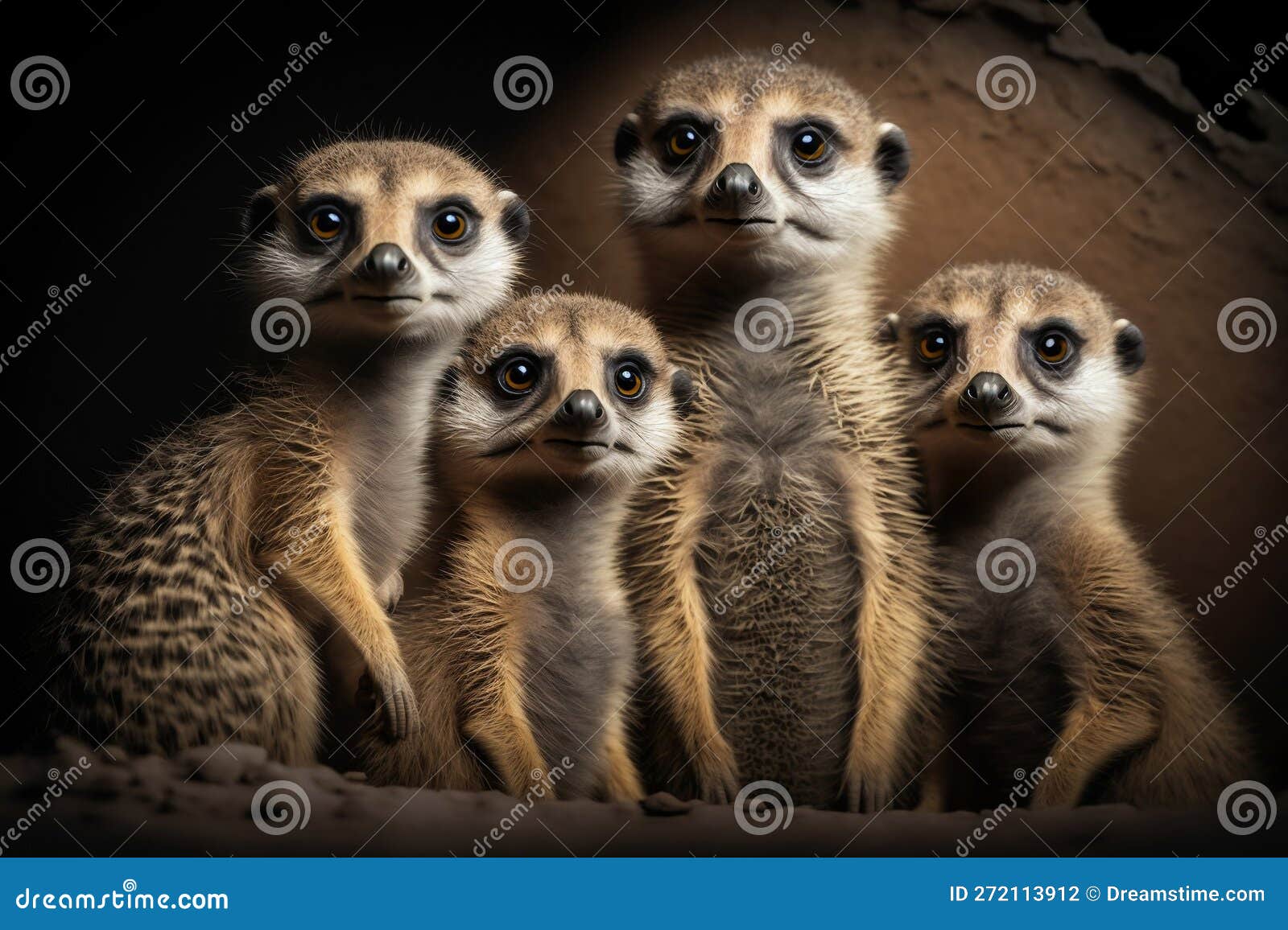Meerkat Clan At Golden Hour Stock Photography | CartoonDealer.com ...
