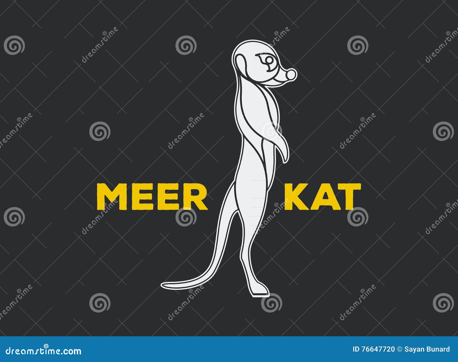 Meerkat logo vector icon stock vector. Illustration of design - 76647720
