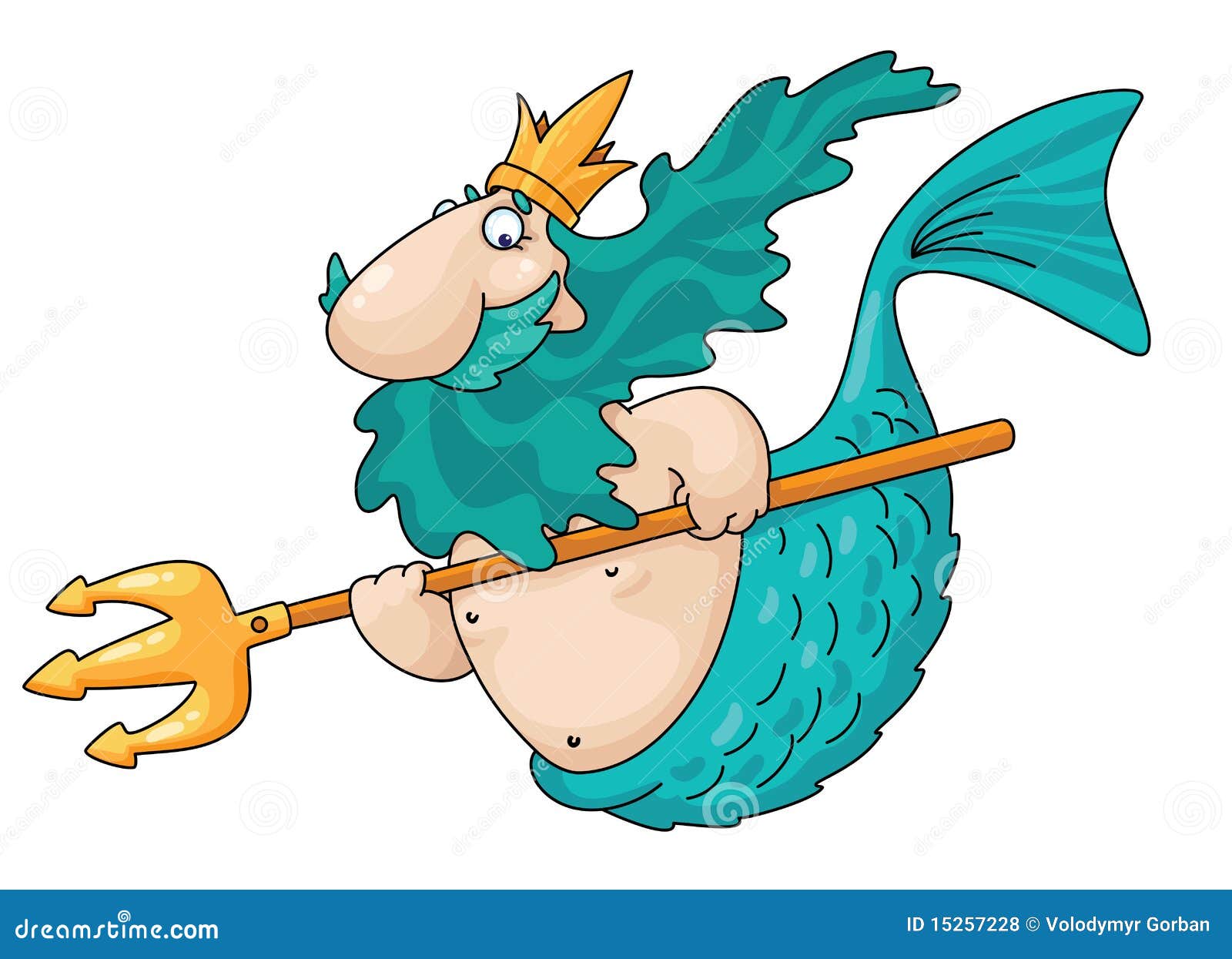 Meerman vector illustratie. Illustration of mythologie - 15257228