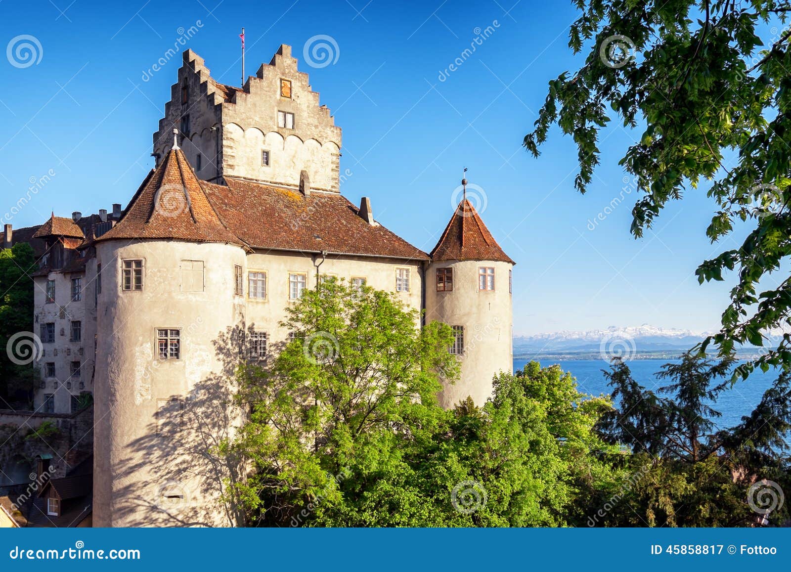 Meersburg stock image. Image of landmark, town, outdoors - 45858817