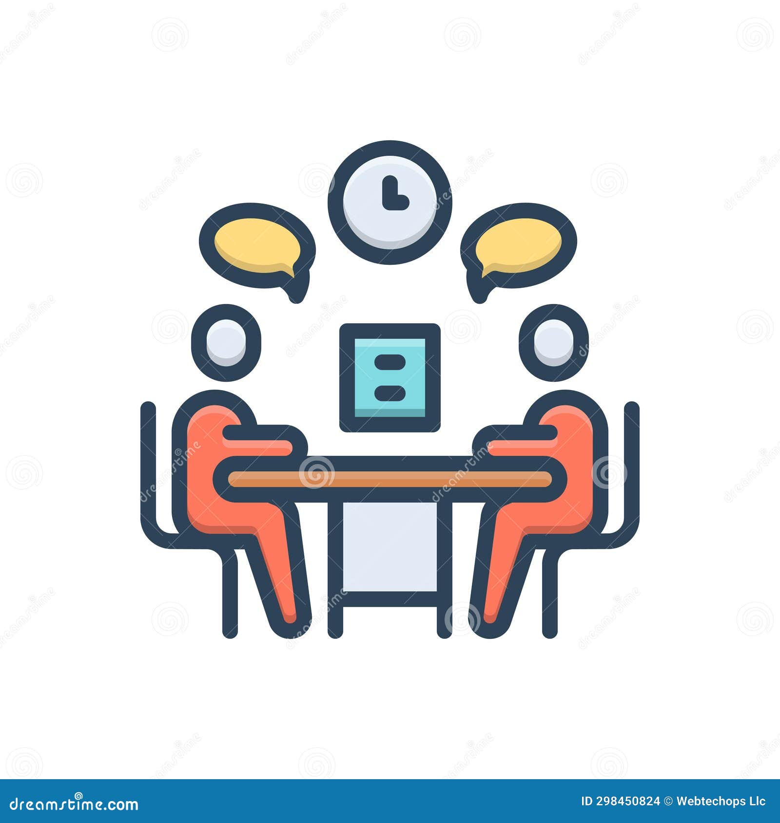 Color Illustration Icon for Meet, Meeting and Workplace Stock ...