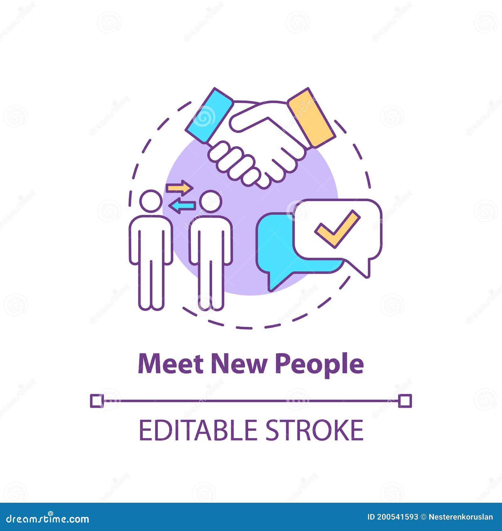 Meet New People Concept Icon Stock Vector - Illustration of icon ...