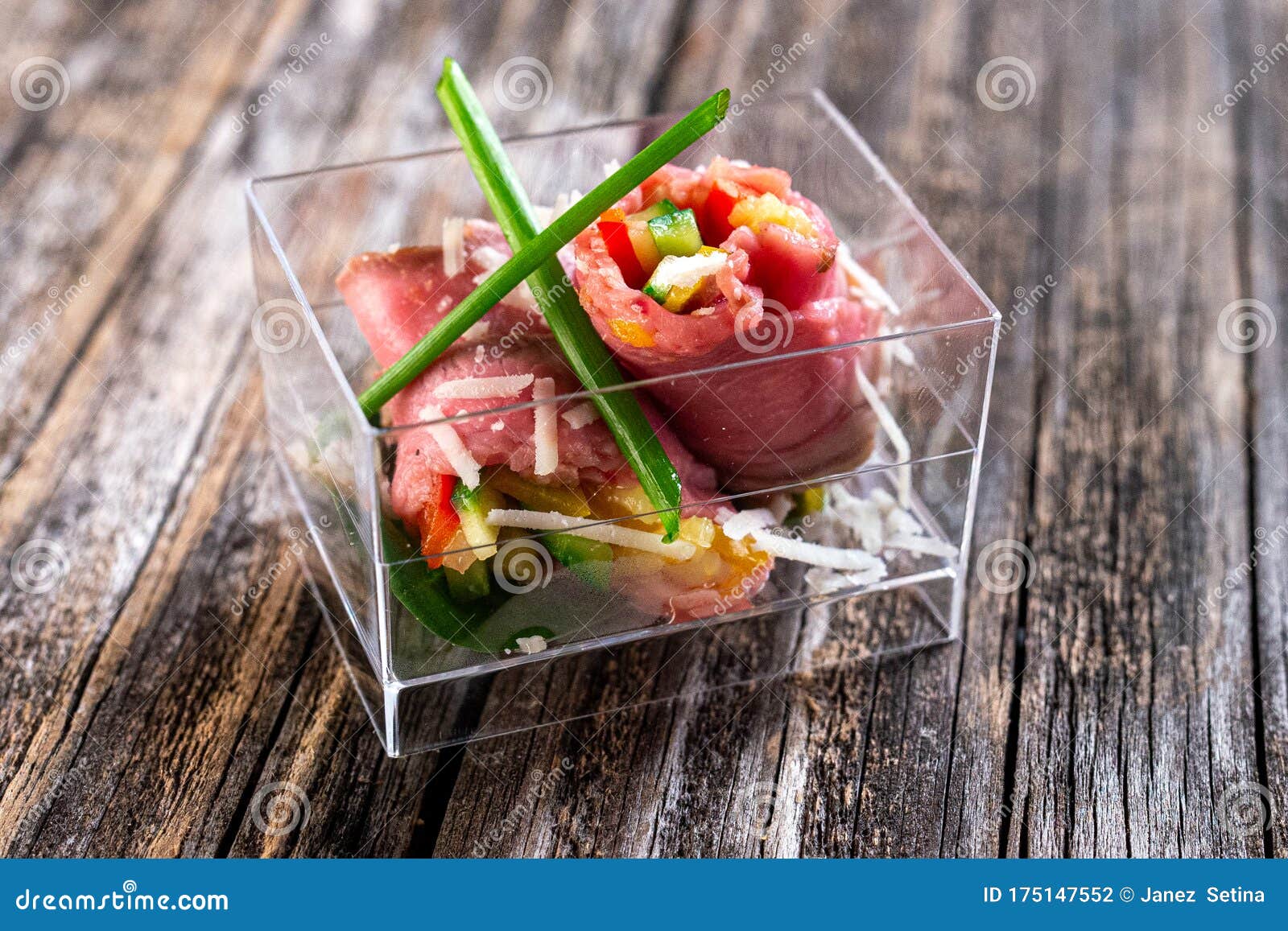 Meet roll stock photo. Image of catering, meat, fingerfood - 175147552