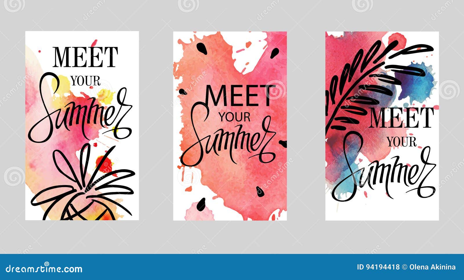 Meet your summer stock vector. Illustration of layout - 94194418