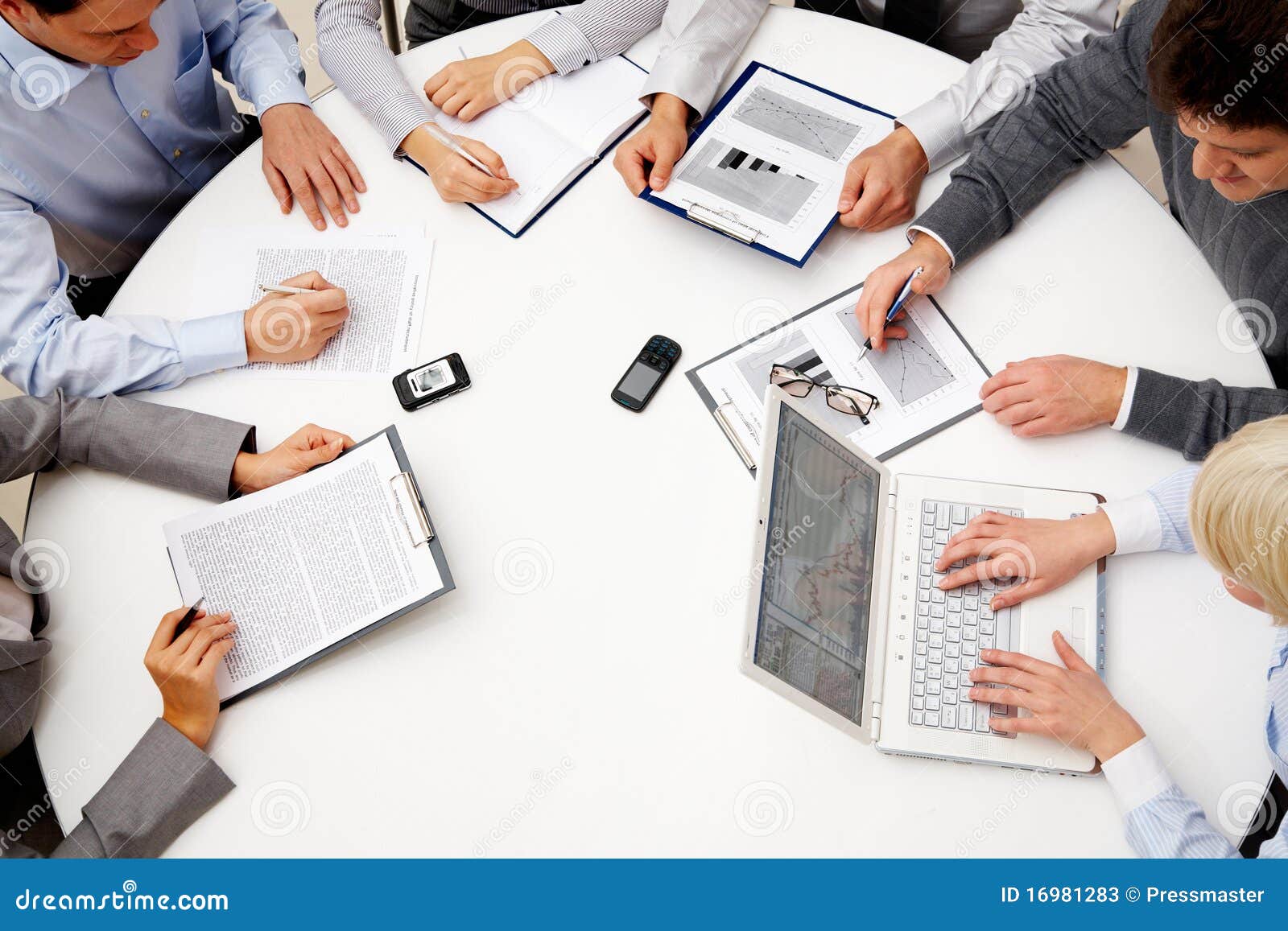 At meeting stock image. Image of company, discussing - 16981283