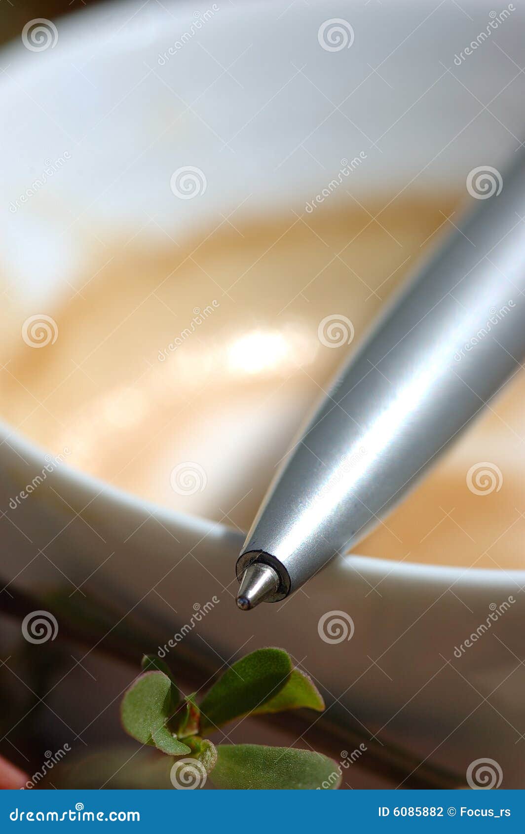 Pen on coffee cup stock photo. Image of macro, coffee - 6085882