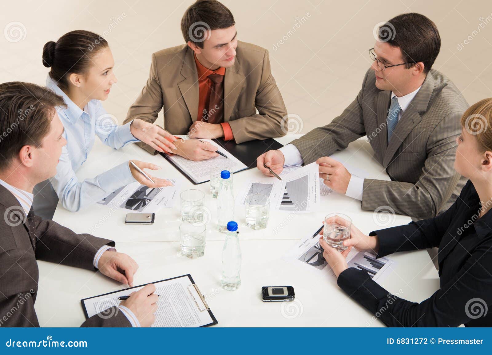 Meeting stock photo. Image of meeting, bottle, executive - 6831272