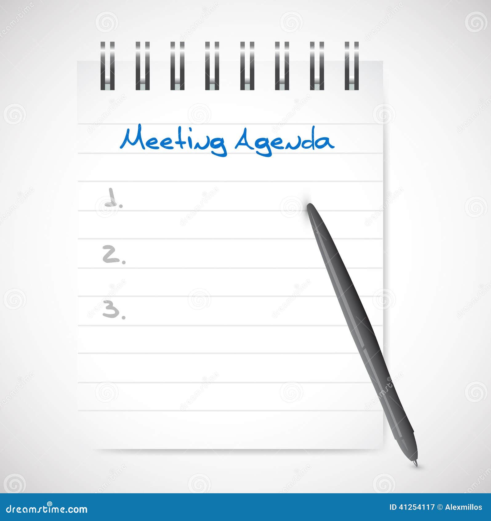 Meeting Agenda Notepad Illustration Design Stock Illustration ...