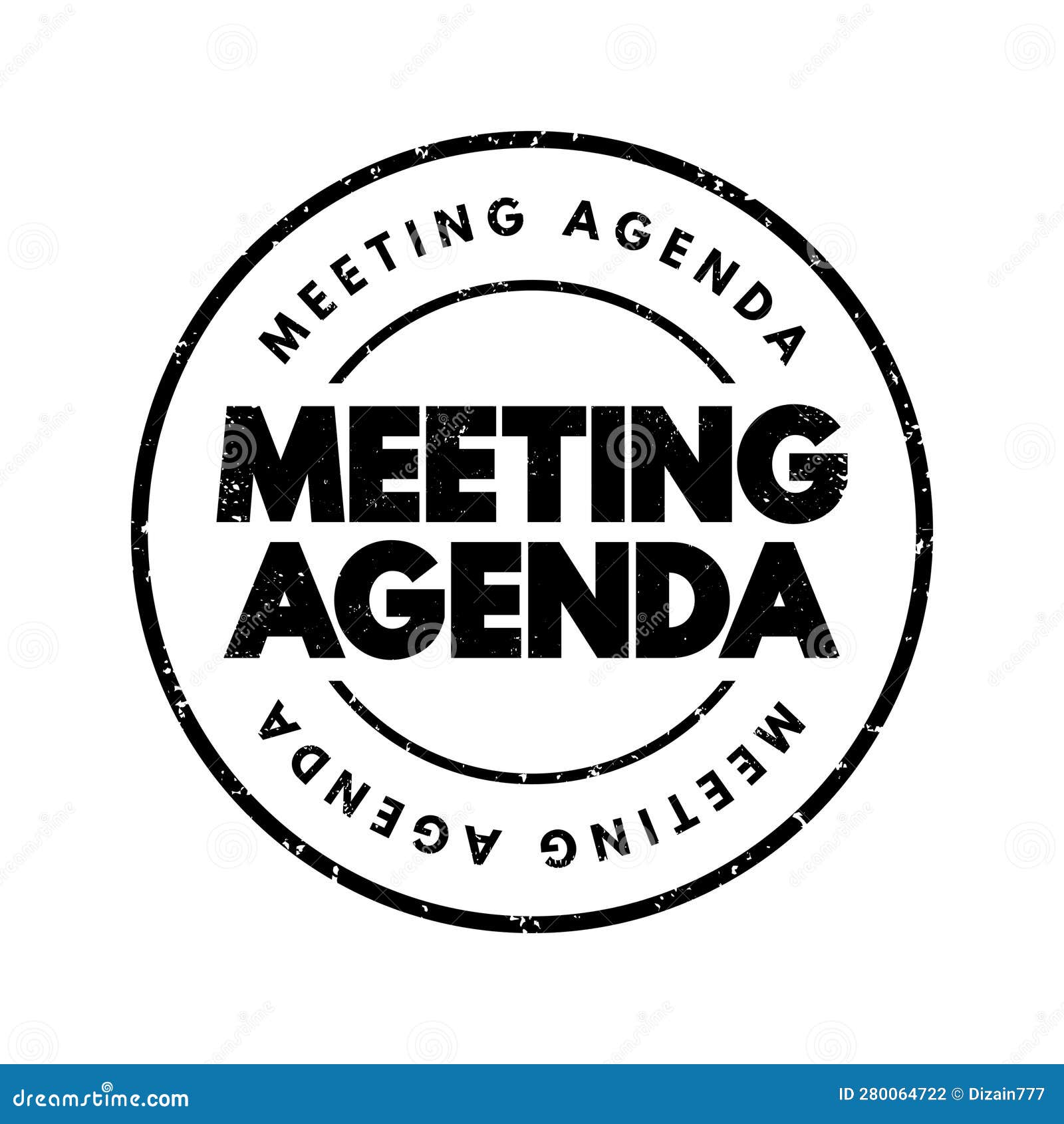 Meeting Agenda Text Stamp, Concept Background Stock Illustration ...