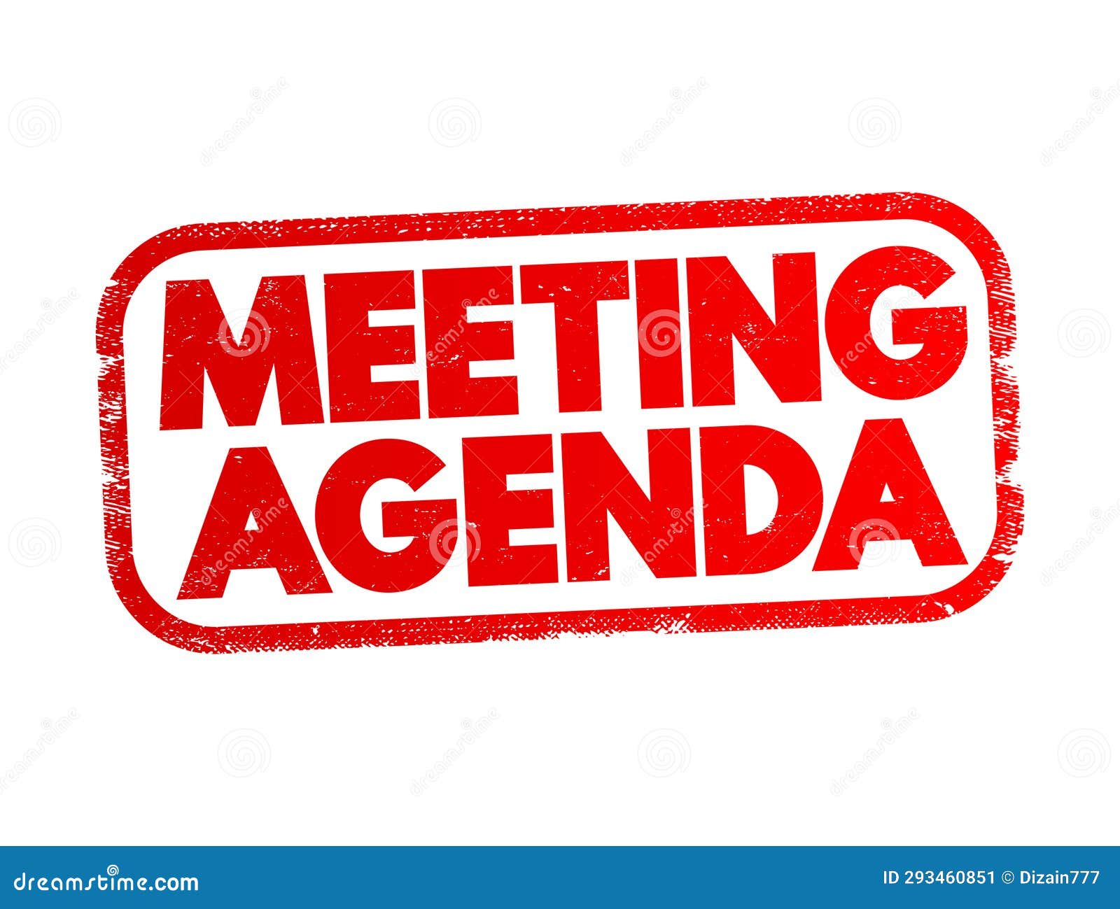 Meeting Agenda Text Stamp, Concept Background Stock Illustration ...